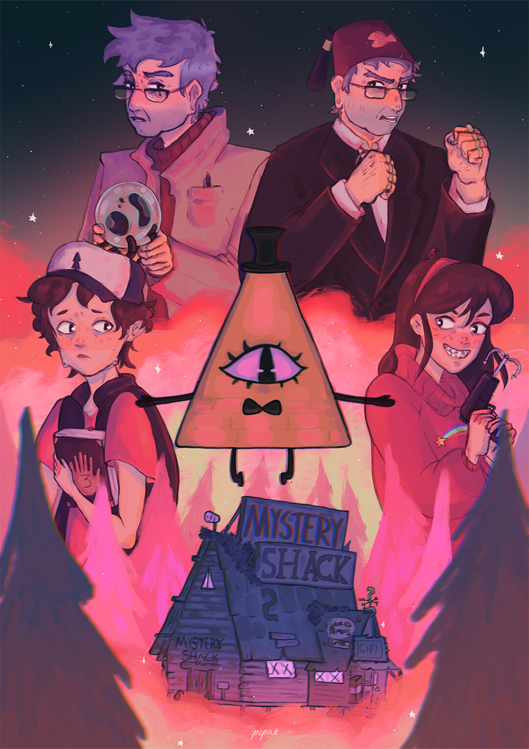 ArtStation - Gravity Falls - Illustration Poster