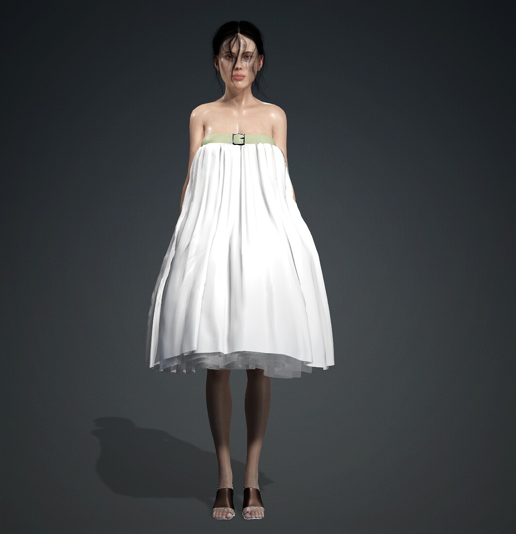 ArtStation - 3D Model Inspired by Shalom Harlow – 1999 Alexander McQueen