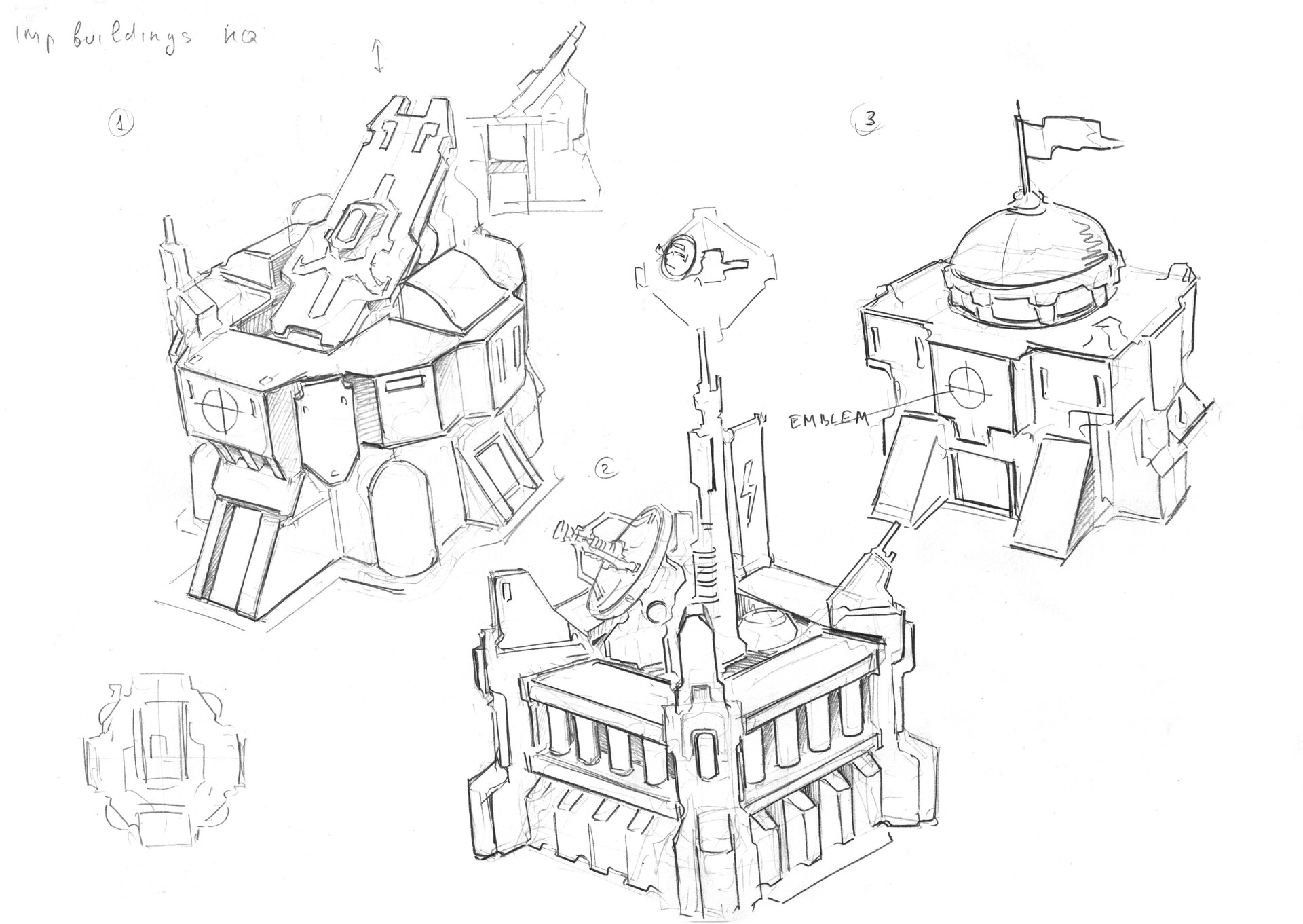 ArtStation - Early Imperial fraction buildings
