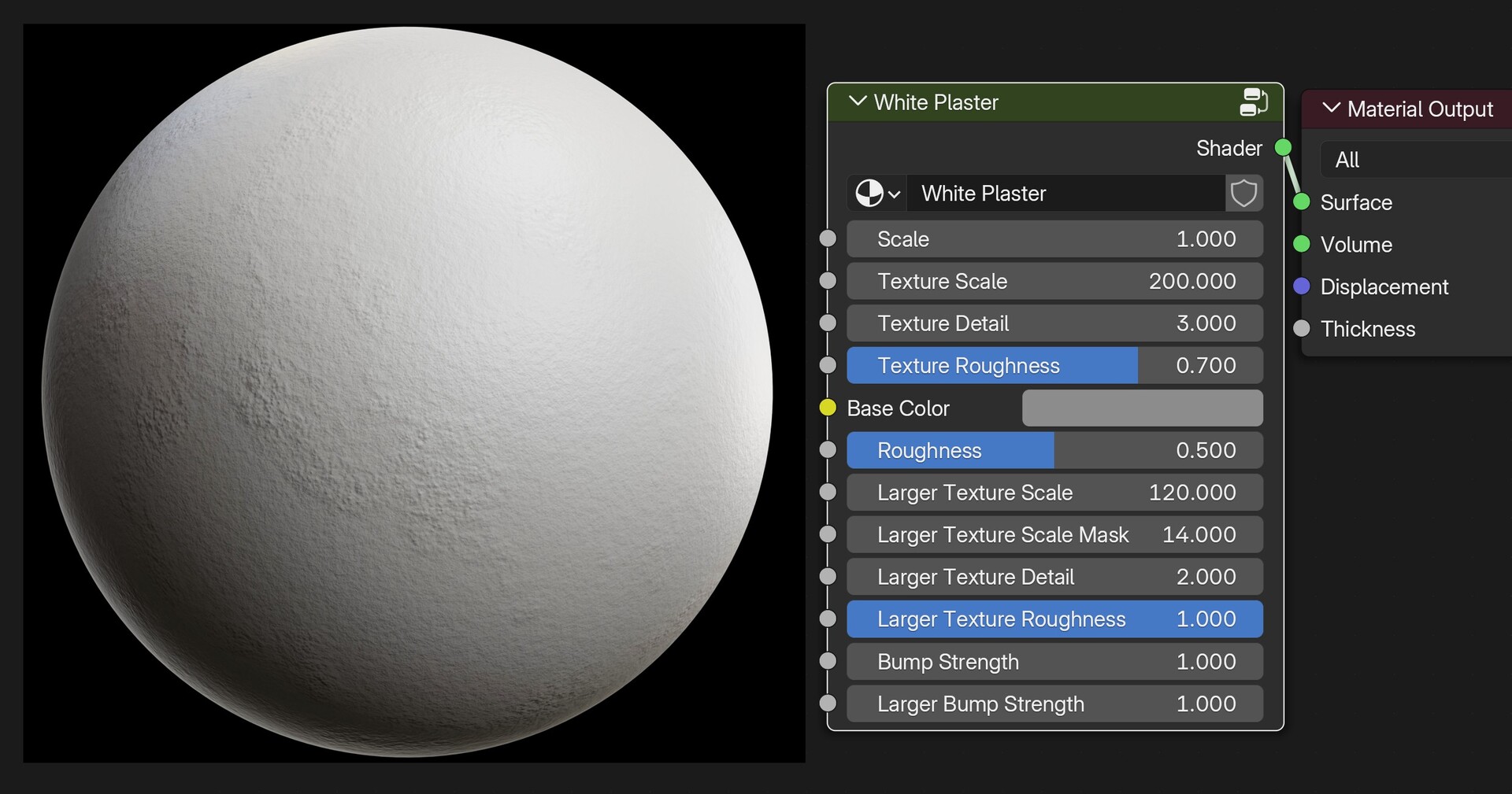 white plaster texture blender