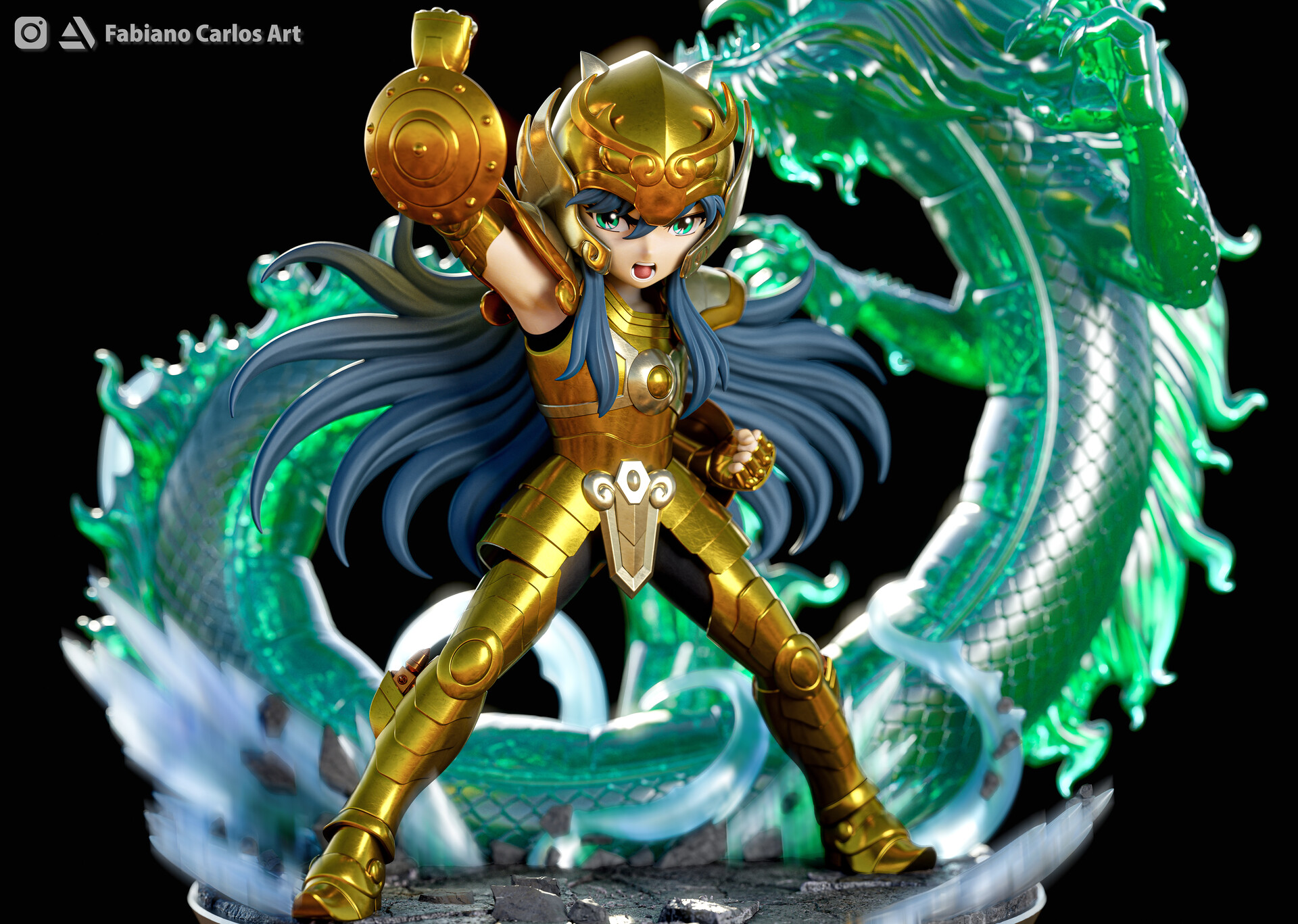 Fabiano Carlos Coelho - Shiryu Libra Saint Seiya SD Licensed Statue ...