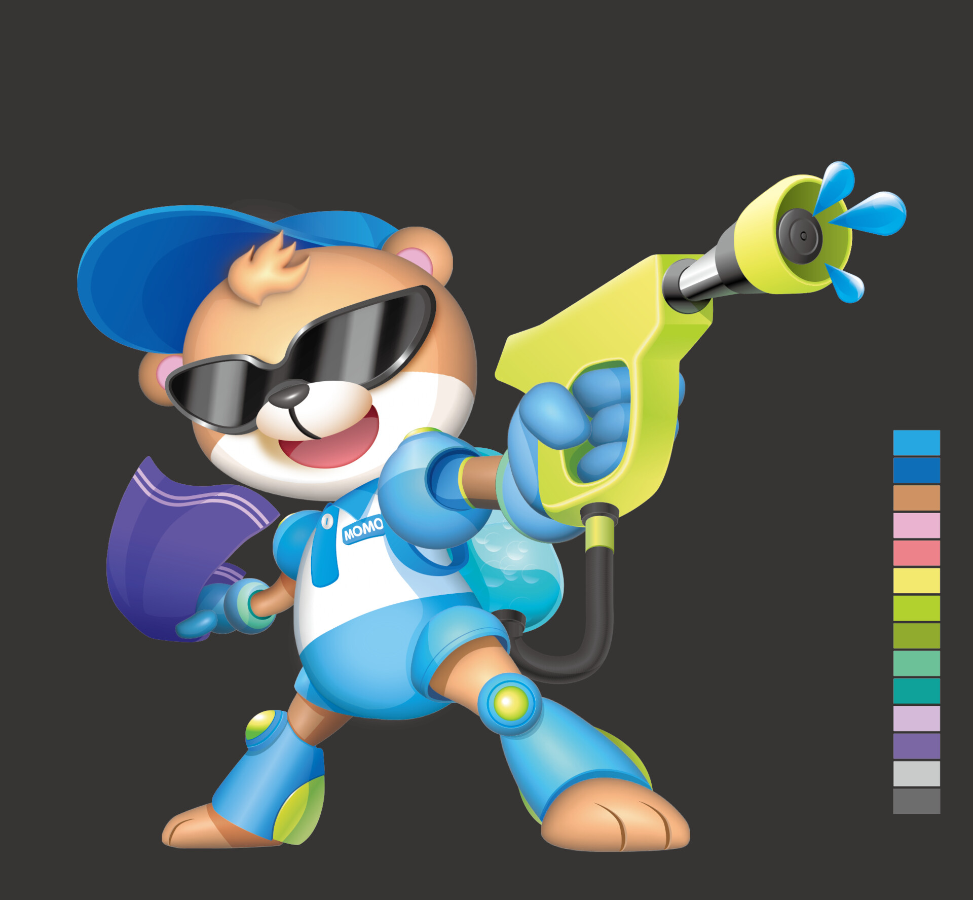 ArtStation - MOMO Bear - a mascot design