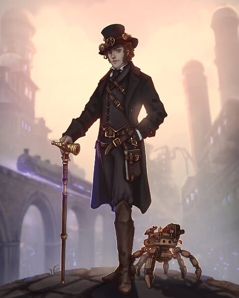 steampunk inventor