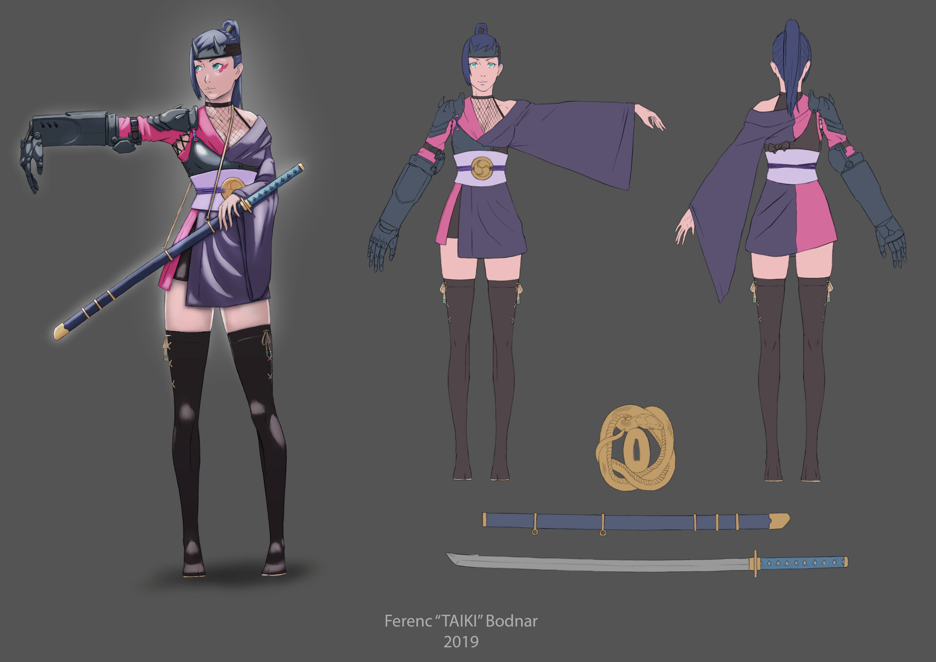 ArtStation - 2019 Cannon-hand Kunoichi