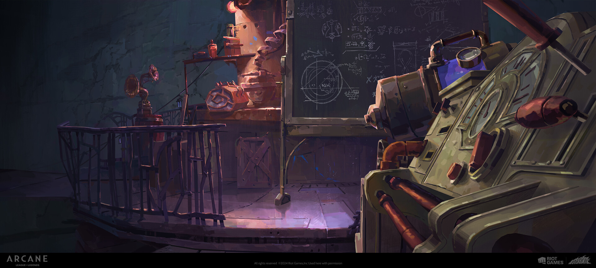 Boskoop - Arcane Season 2 Matte Paintings -Jinx's Lair