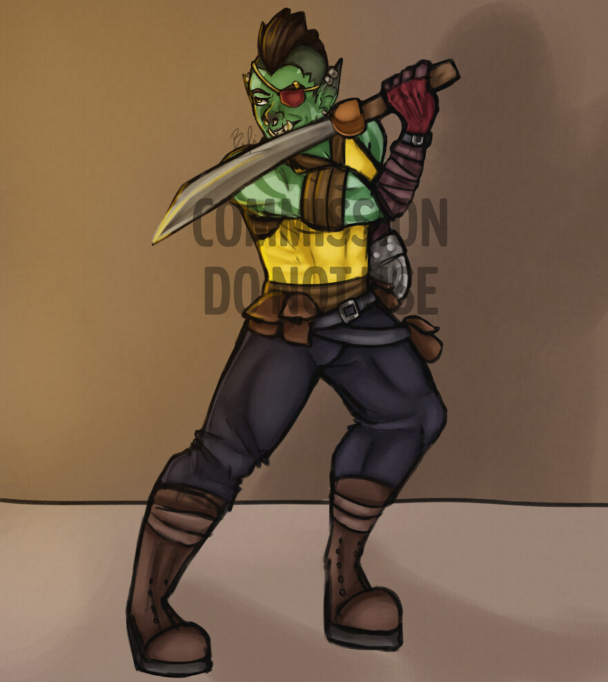 ArtStation - Bron'ka colored sketch - Reddit Commission