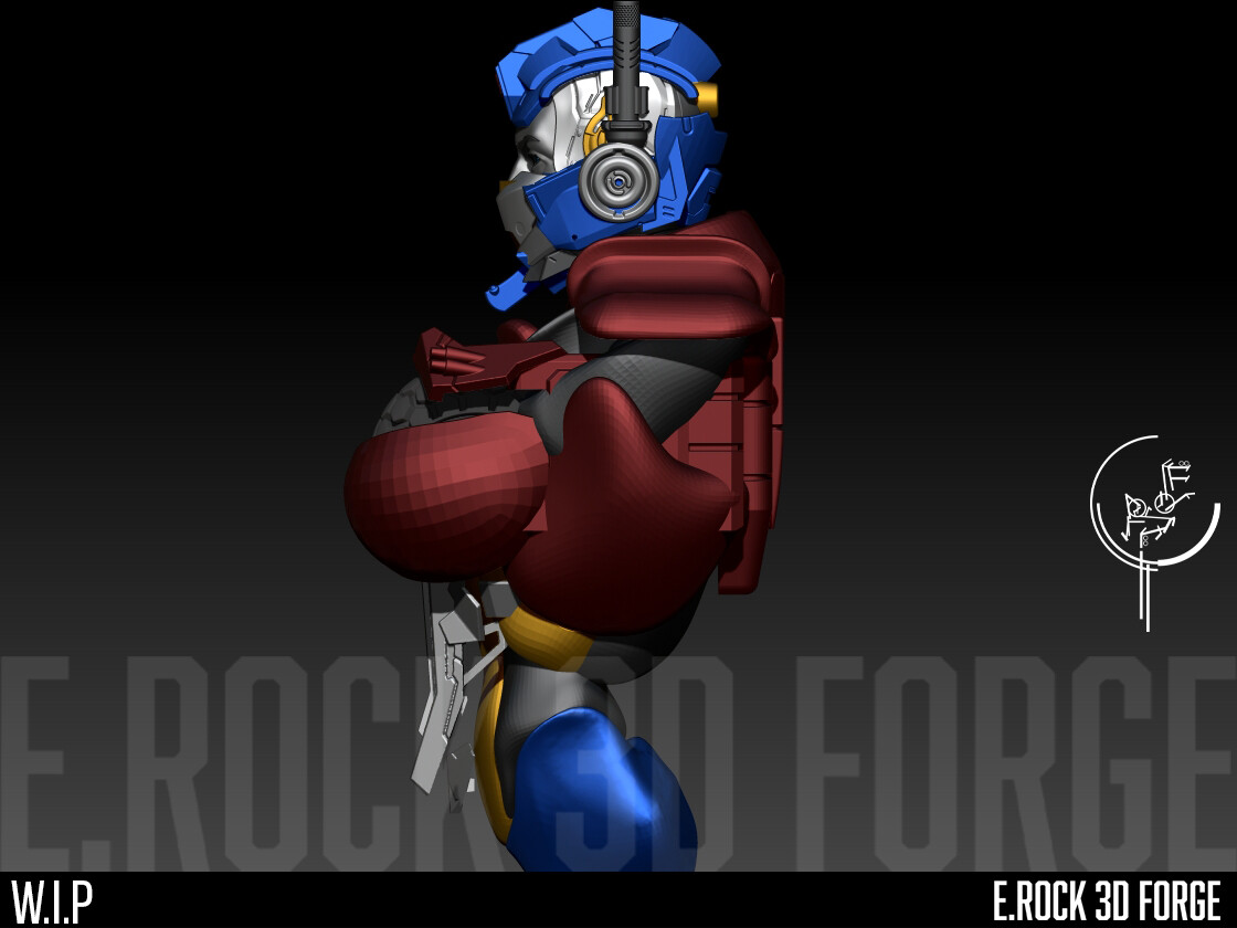 EROCK 3D FORGE - Mech Female II – Transformer Inspired