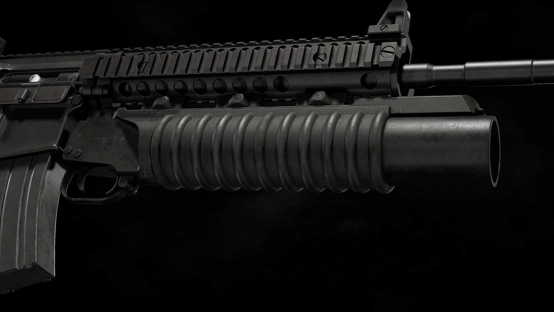 ArtStation - Rail Mounted M203 Grenade Launcher
