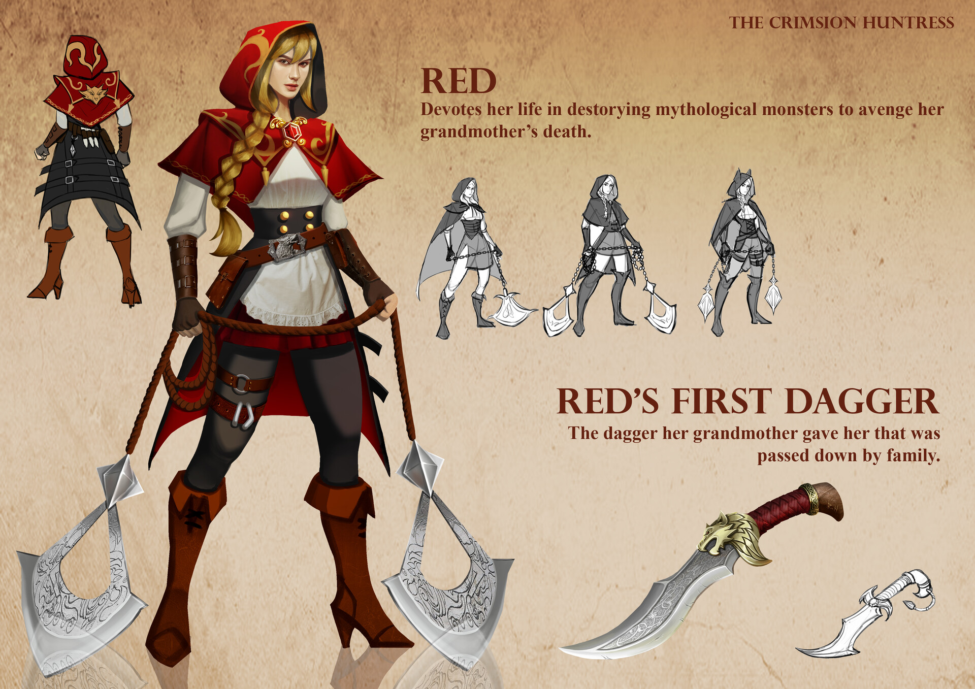 ArtStation - The Crimson Huntress (Concept Art)