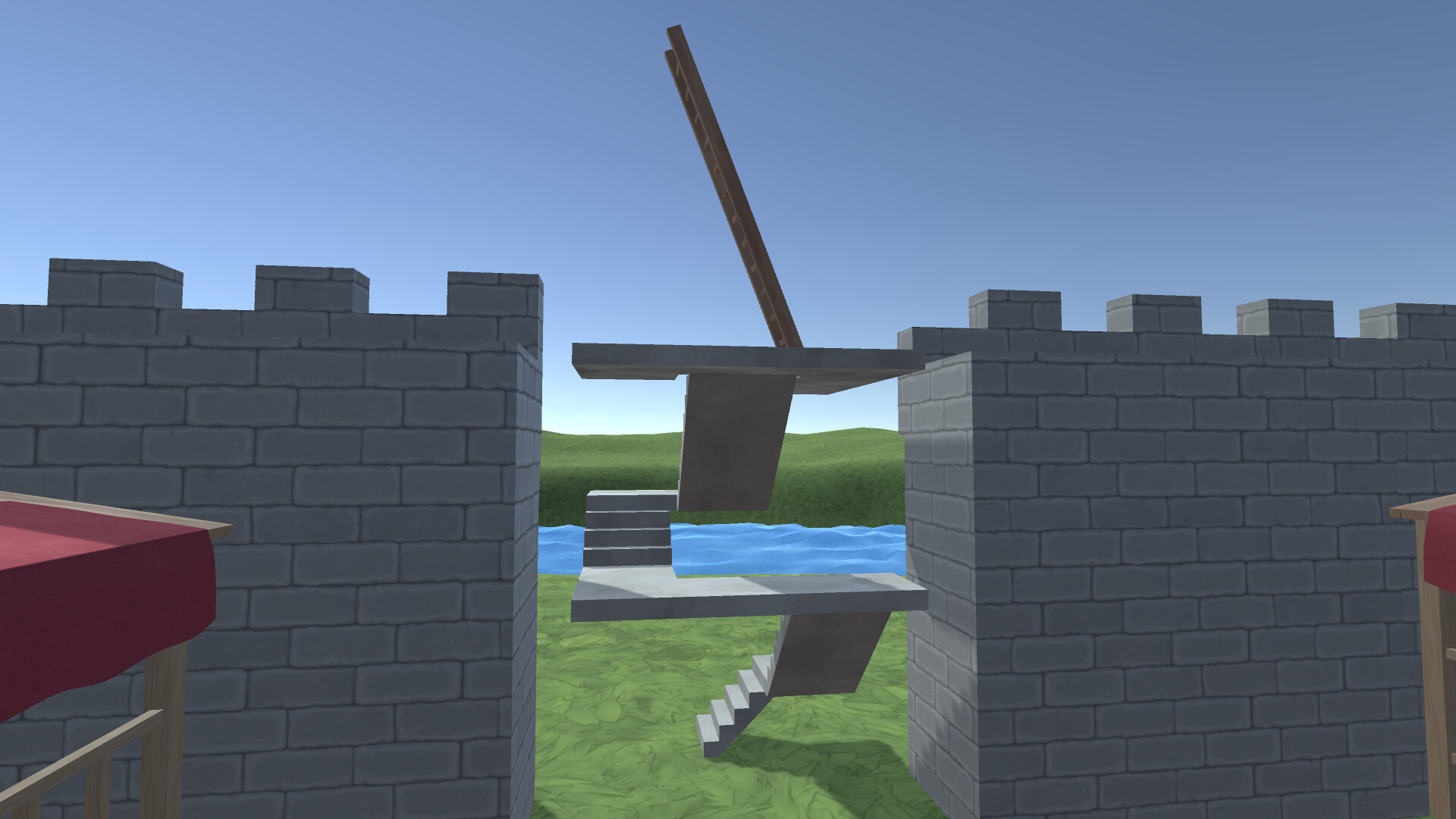 Blue Polygon - Lowpoly Castle 01