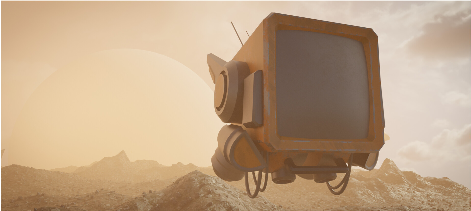 ArtStation - Rust Runner - Retro Bot in the Wastelands