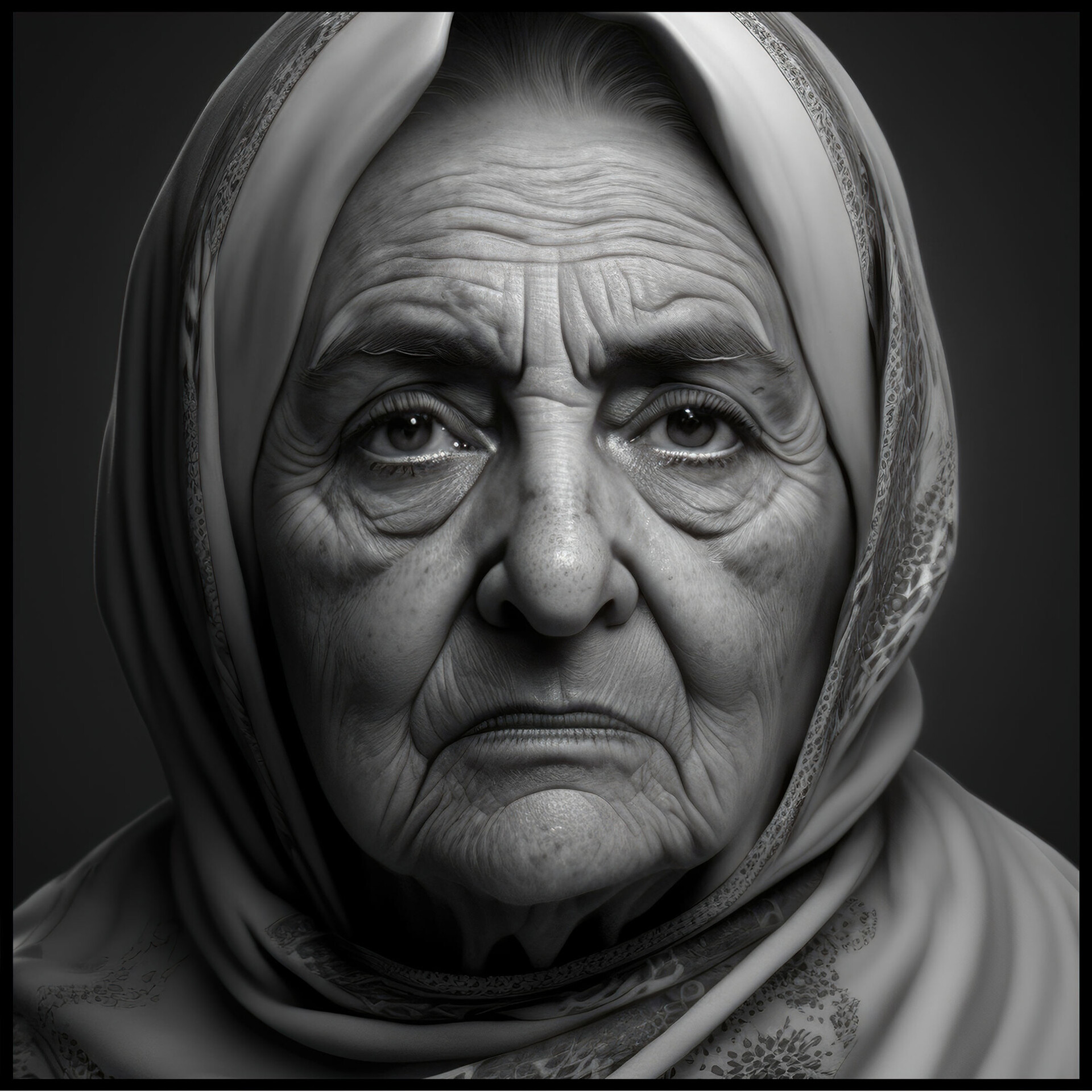Sense Of Peace - 300 Middle East Old Female Head