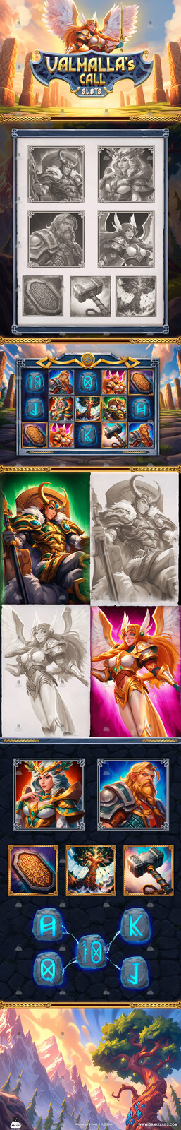 Slot Game Art Outsourcing Company | Gamix Labs - VALHALLA’S CALL – Answer the Thunder! Slot ...