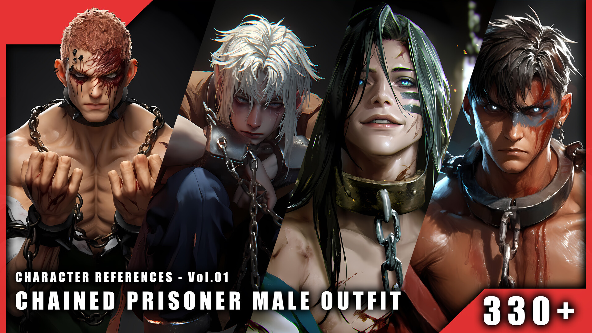 WaterLaw's Studio - 330+ Chained Prisoner Male Outfit - Character ...