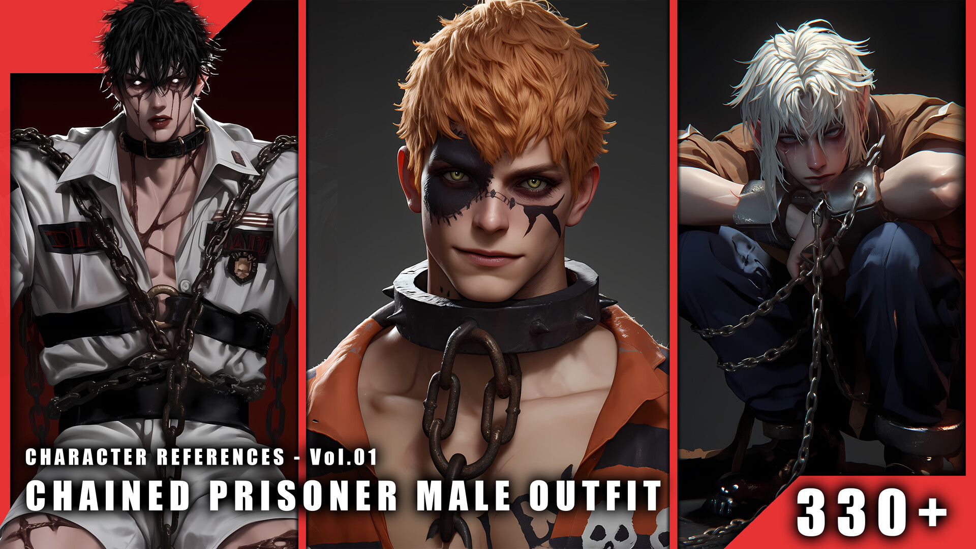 WaterLaw's Studio - 330+ Chained Prisoner Male Outfit - Character ...