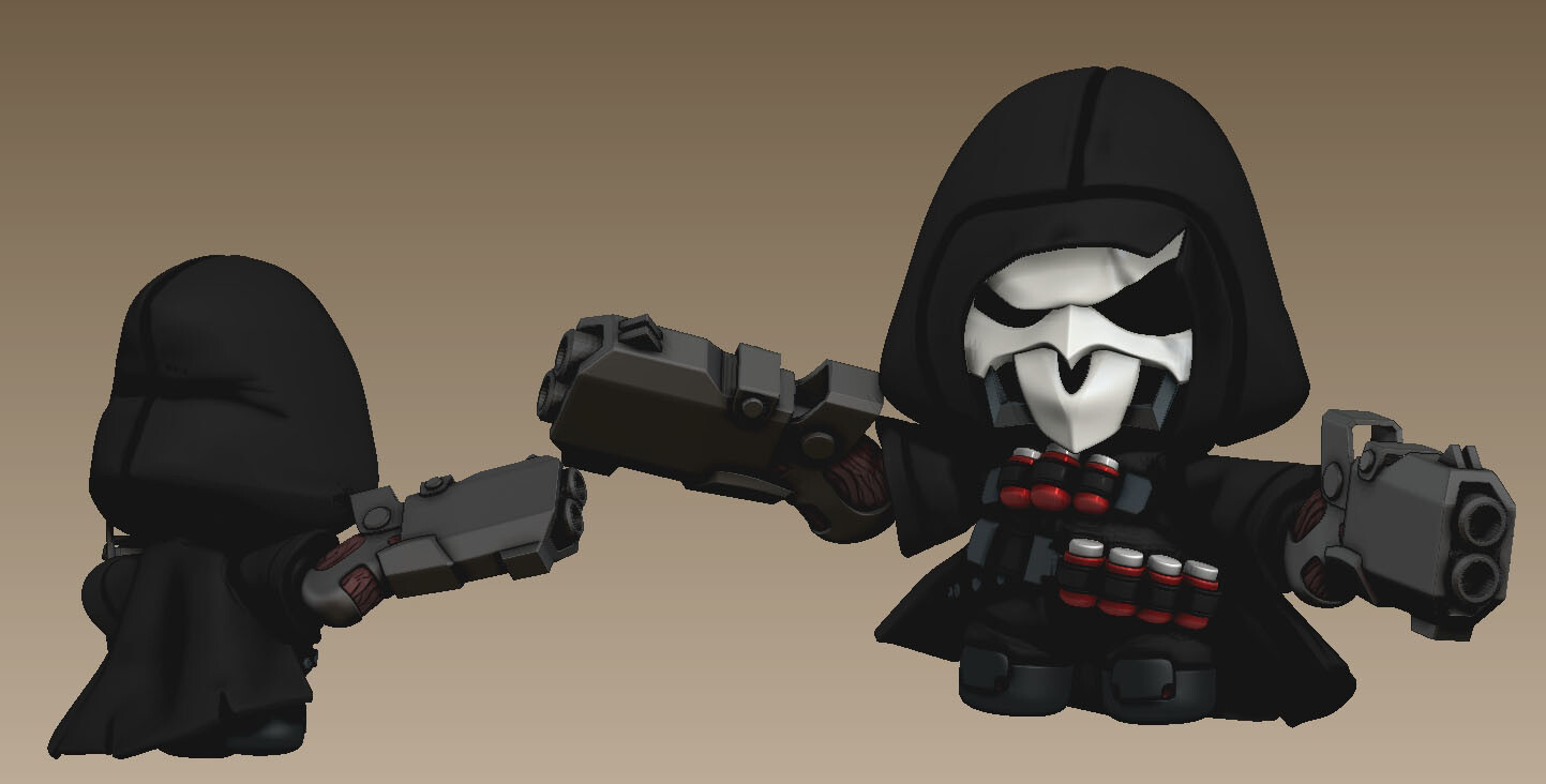 how to draw chibi reaper overwatch