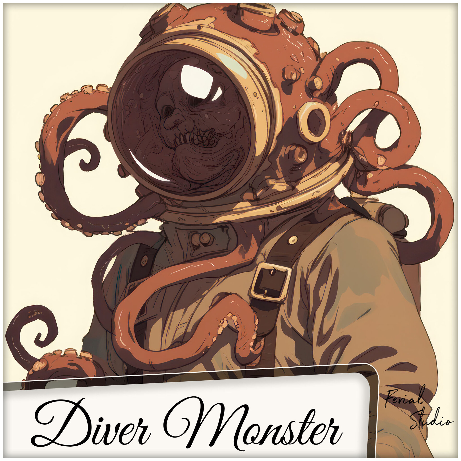 ArtStation - 🔹220 Diver Monster - Cartoon Character Reference Image ...