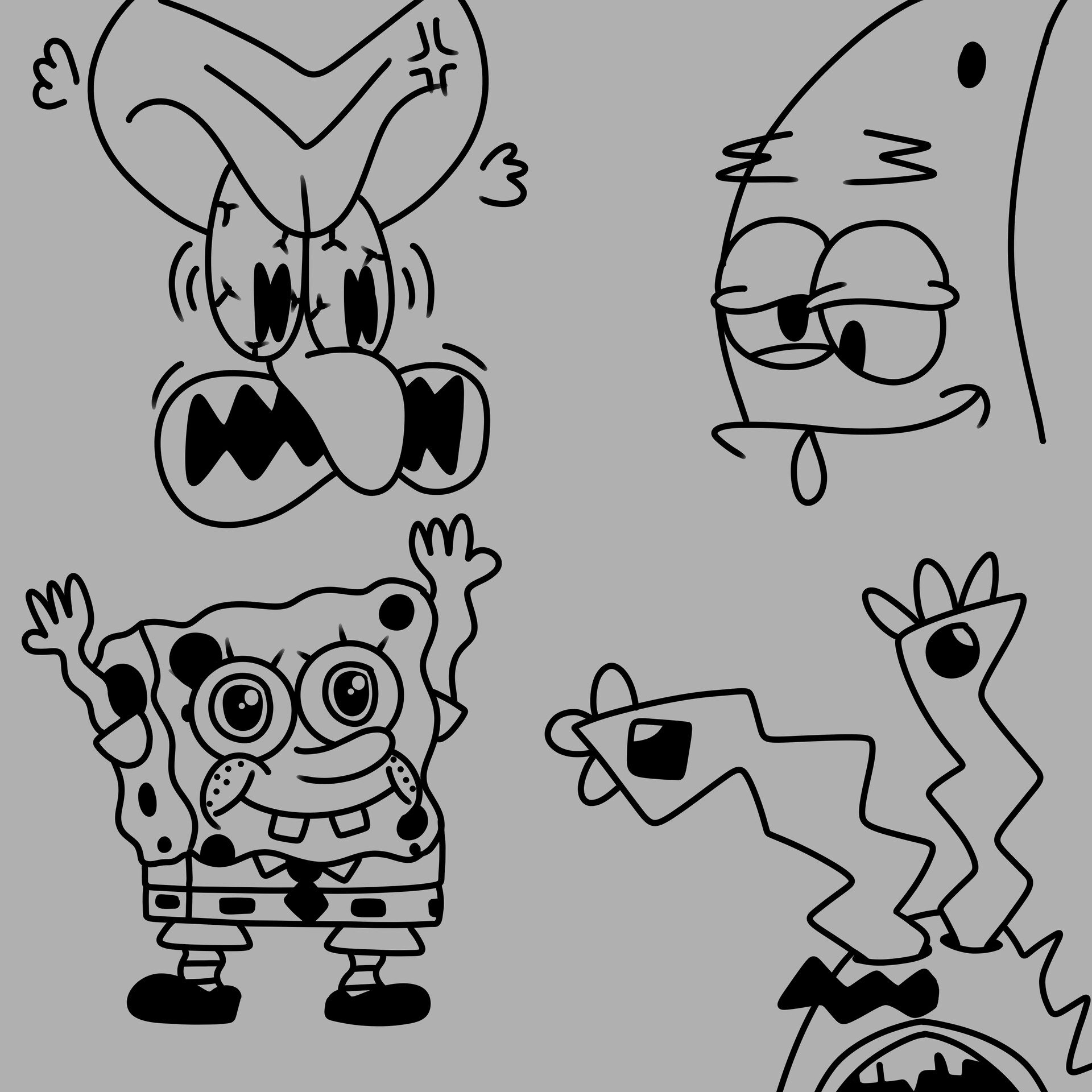 ArtStation - SpongeBob Expression Work