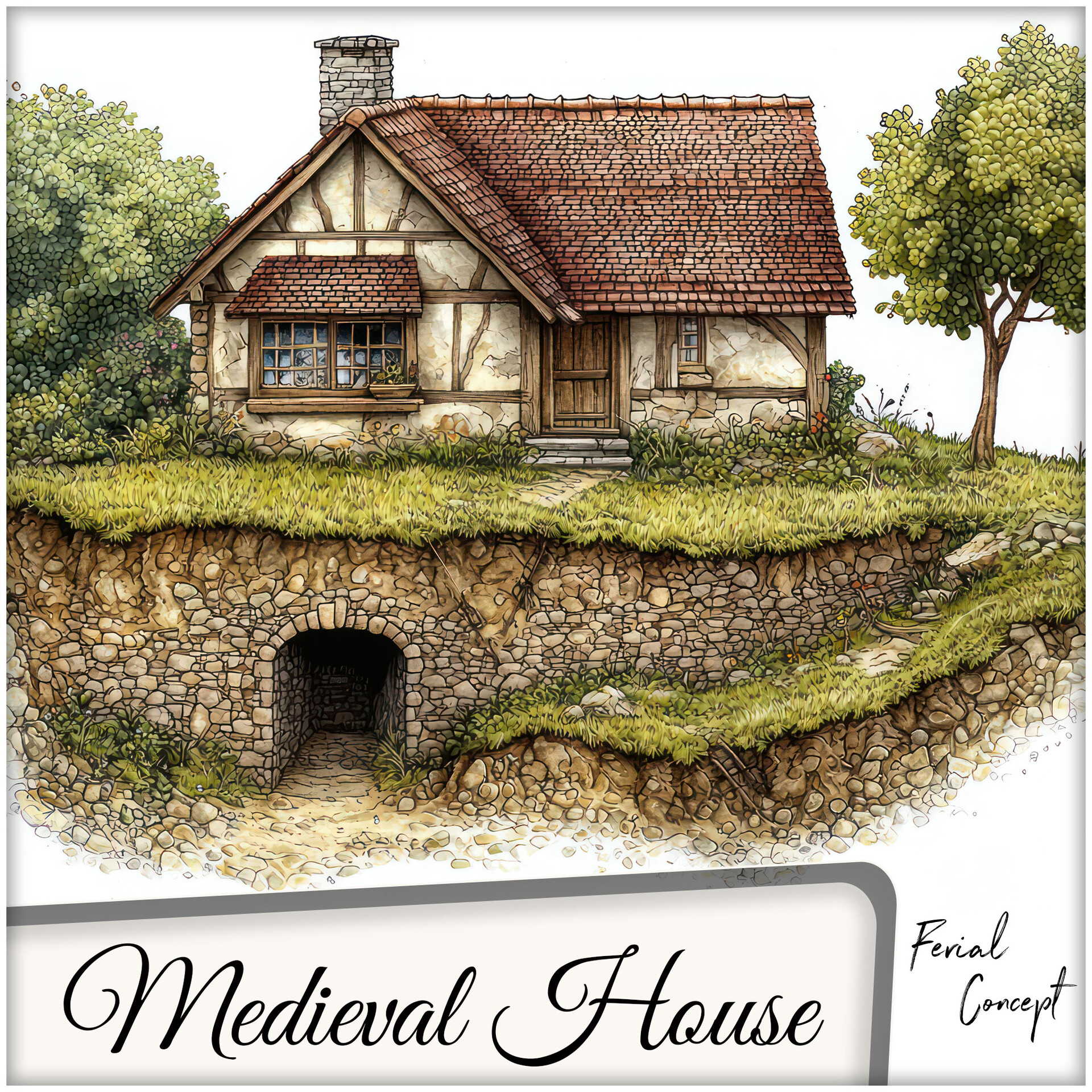 ArtStation - 🔹210 Medieval House - Isometric Reference Image Pack v.23 |4K|