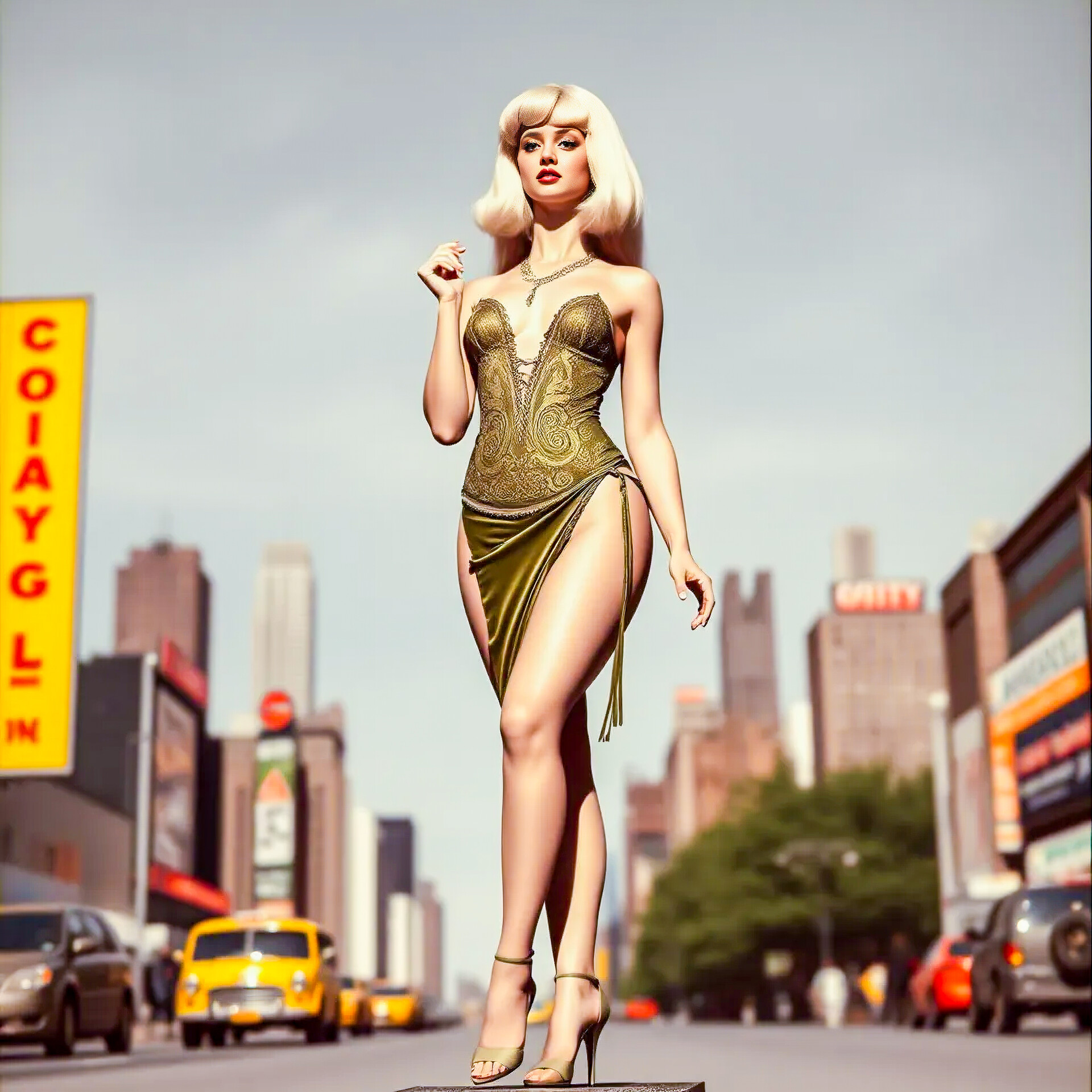 ArtStation - Long-legged beauty on the avenue.