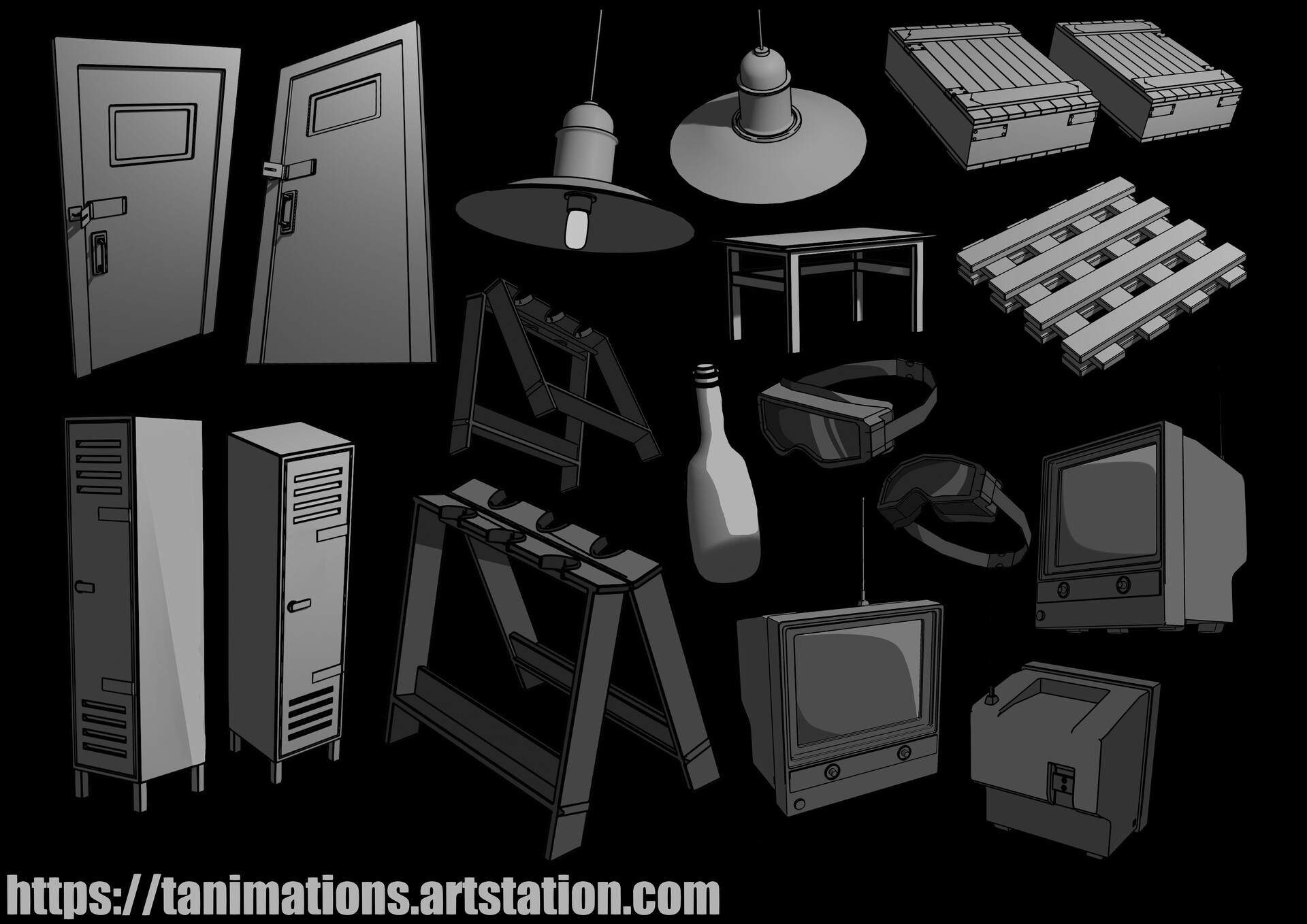 ArtStation - Environment Props Asset Pack | Interior and Exterior