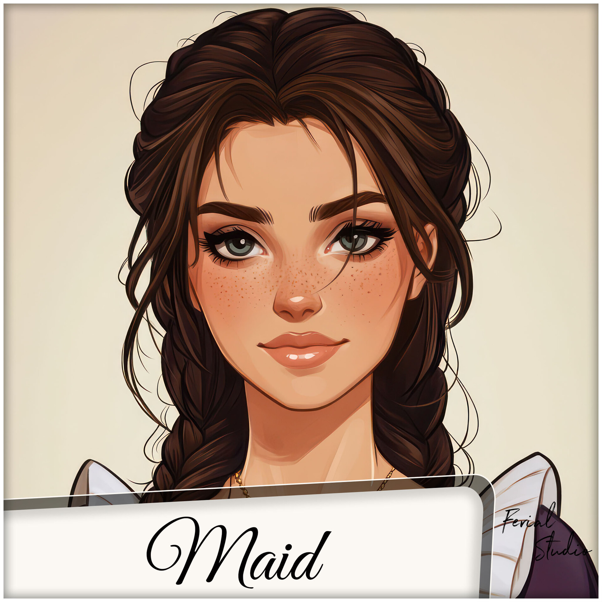 ArtStation - 🔹210 Maid - Portrait Reference Image Pack v.9 |4K|