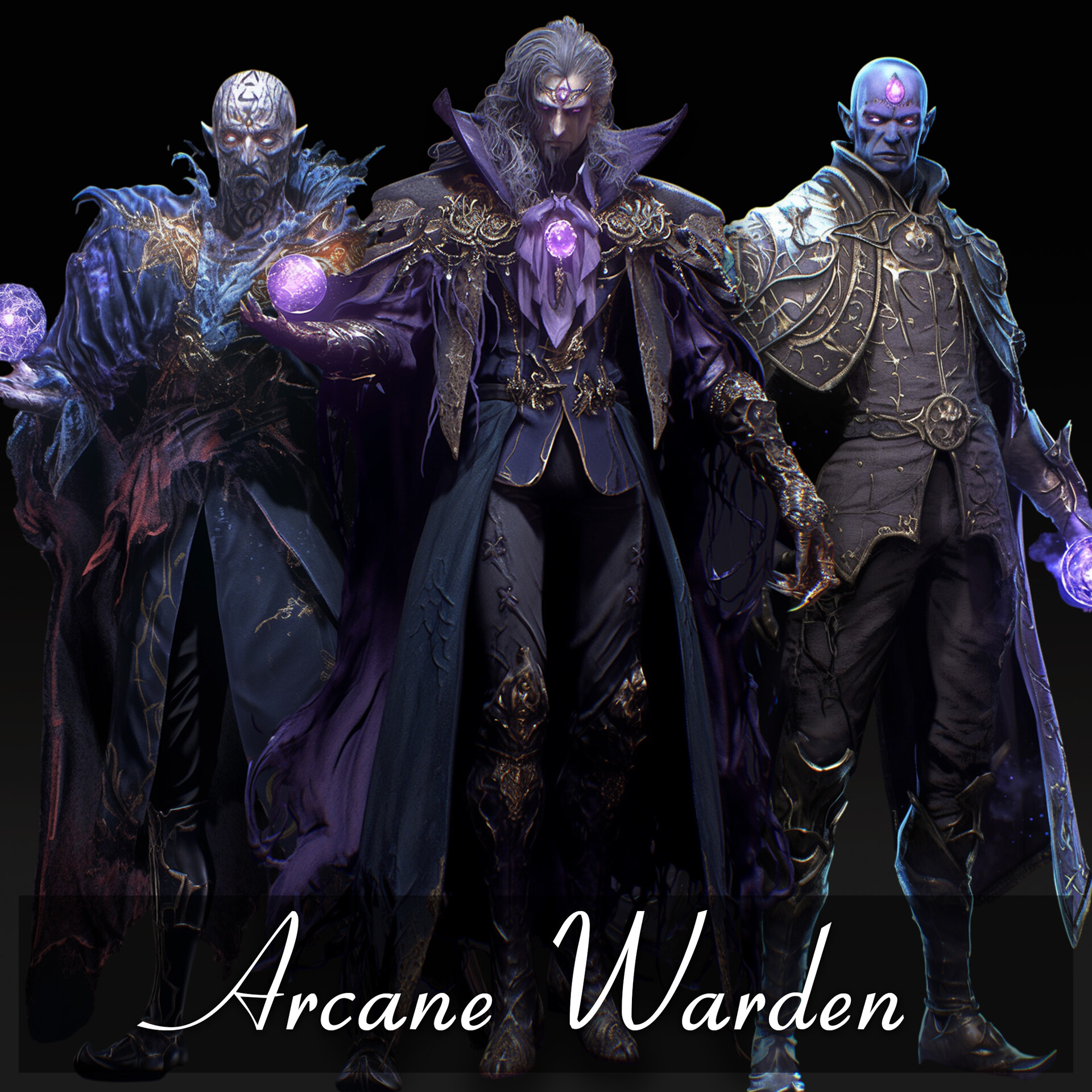ArtStation - 500 Fantasy Male Arcane Warden (Full Body) - Character Reference Image Pack | 4K ...