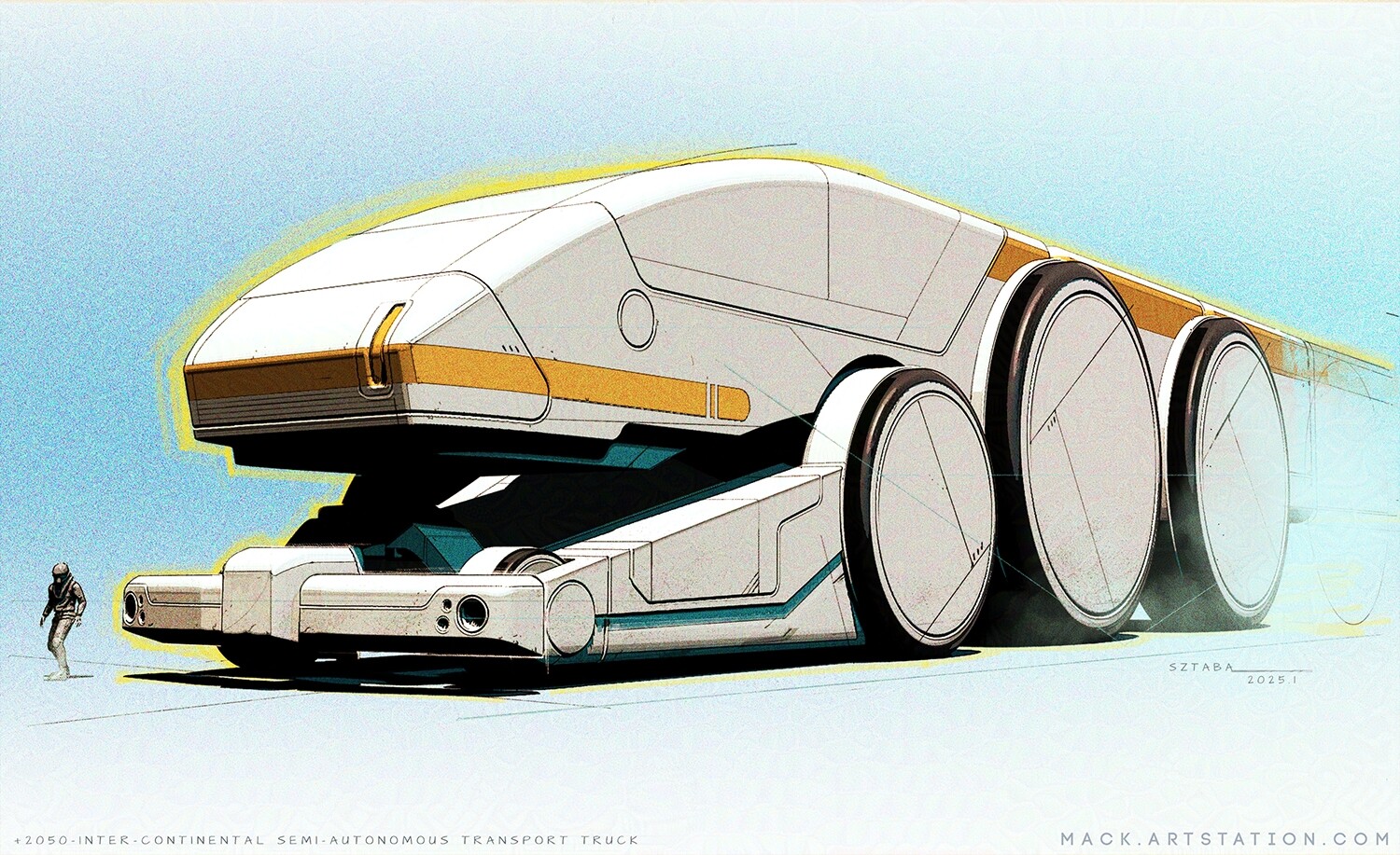 ArtStation - 2050 Inter-Continental Semi-Autonomous Transport Truck