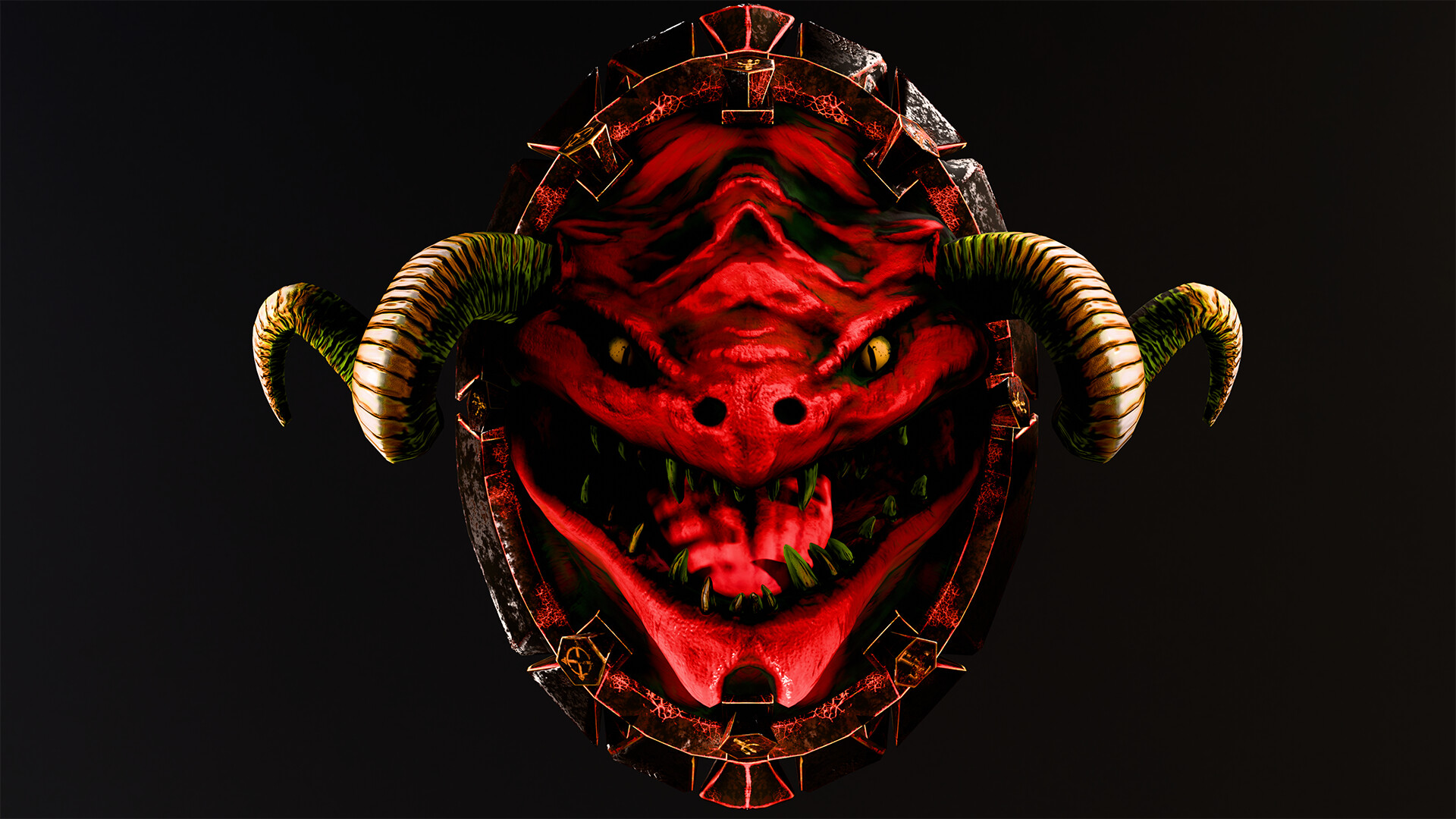 ArtStation - Demon shield Re imagined (Tibia)