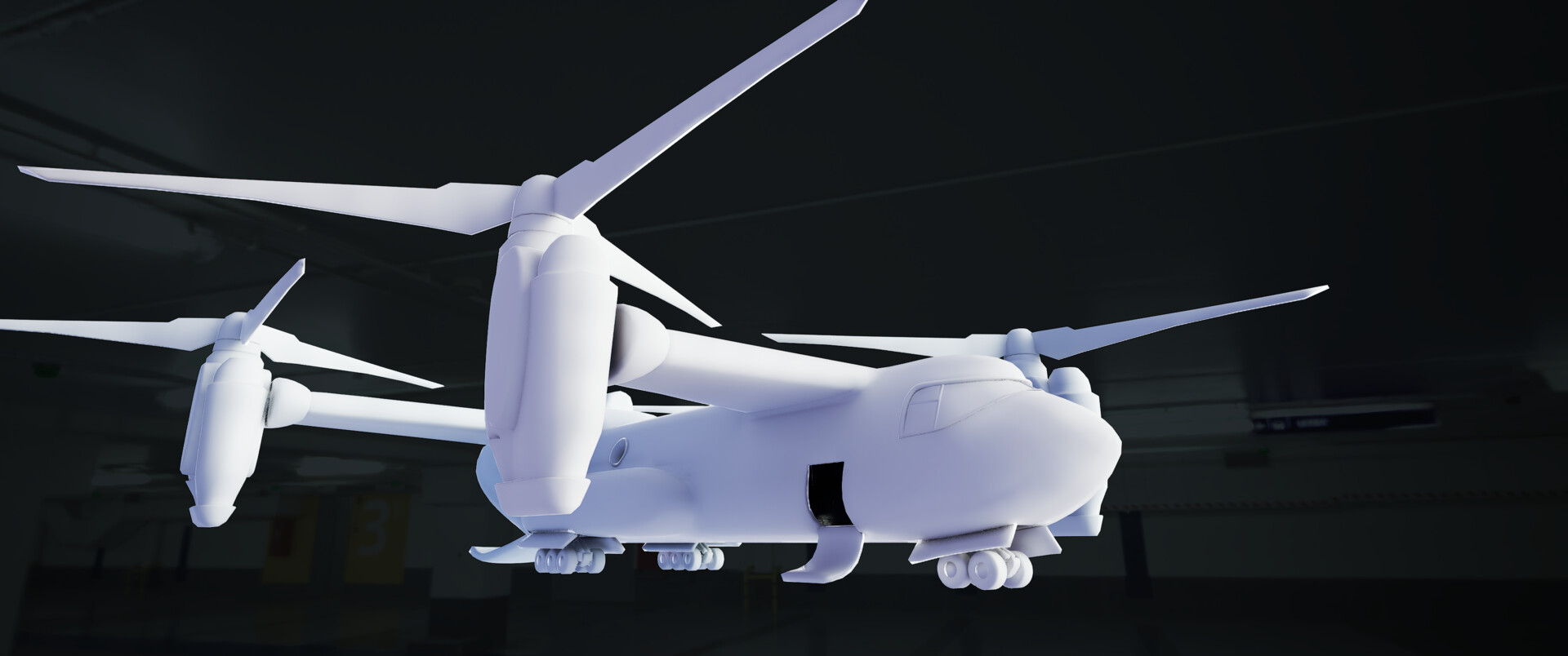 ArtStation - 4-Engine VTOL airplane model