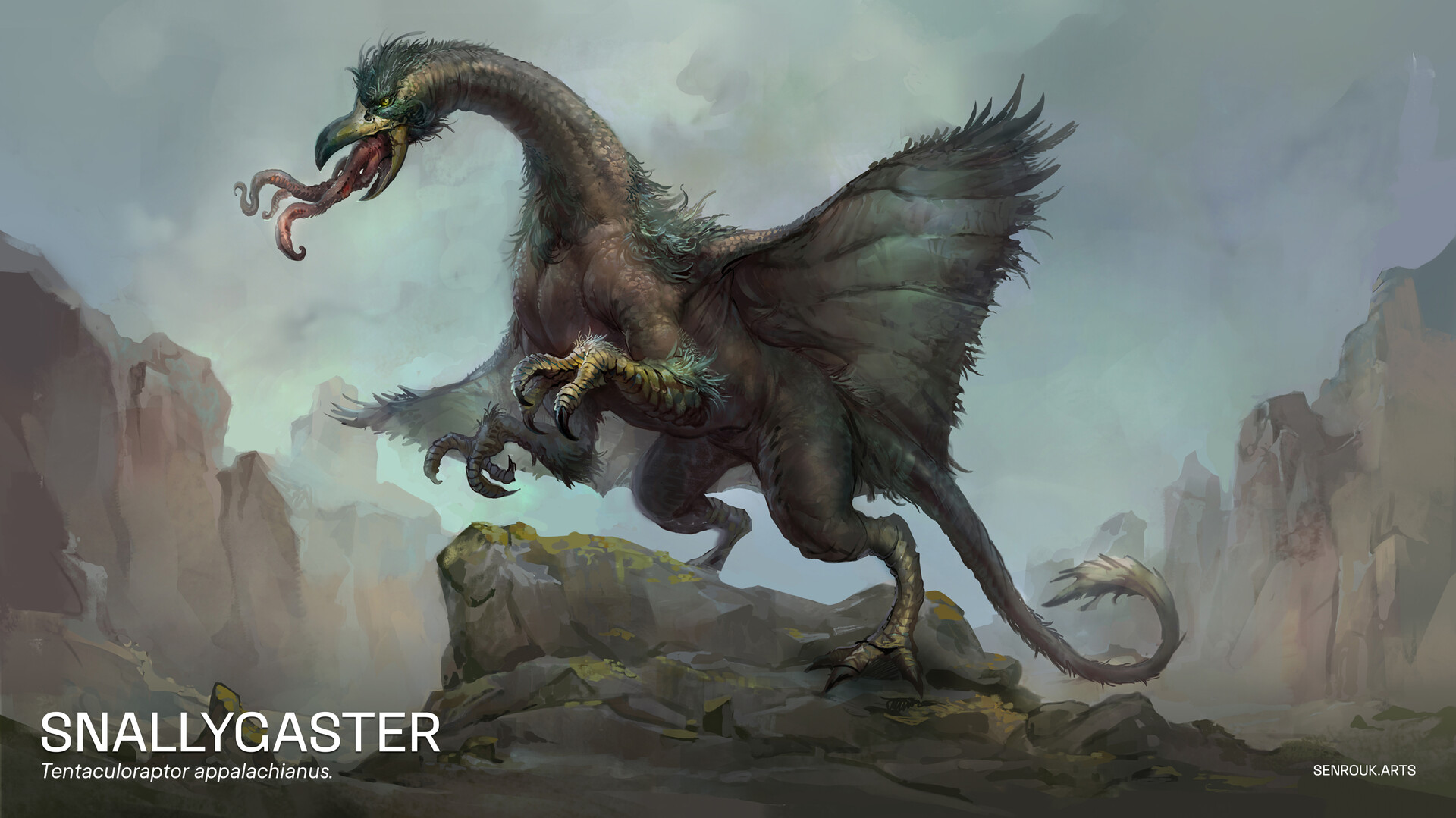 ArtStation - Snallygaster | The Bizarre 'Dragon' of Appalachia