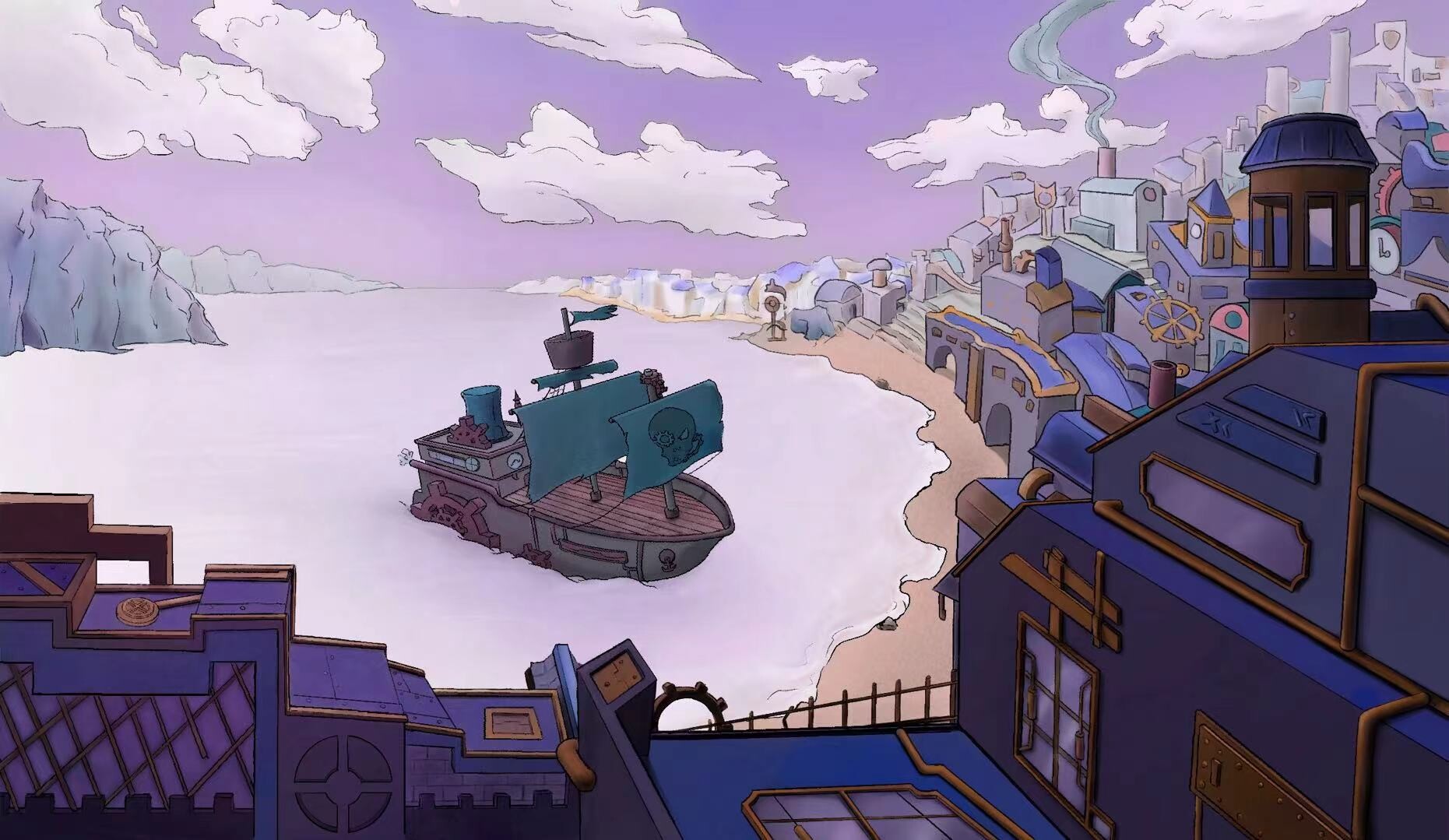 ArtStation - Steampunk - base color concept