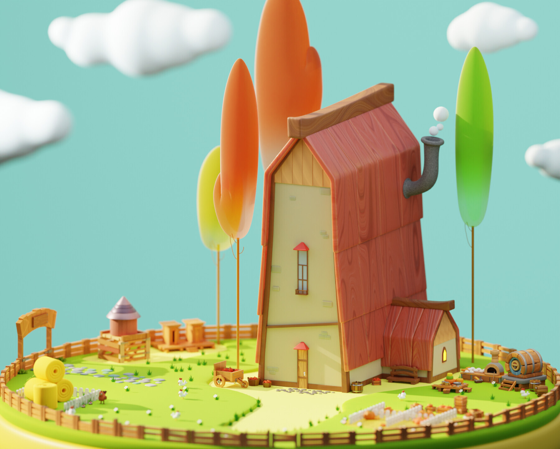 ArtStation - stylized farm