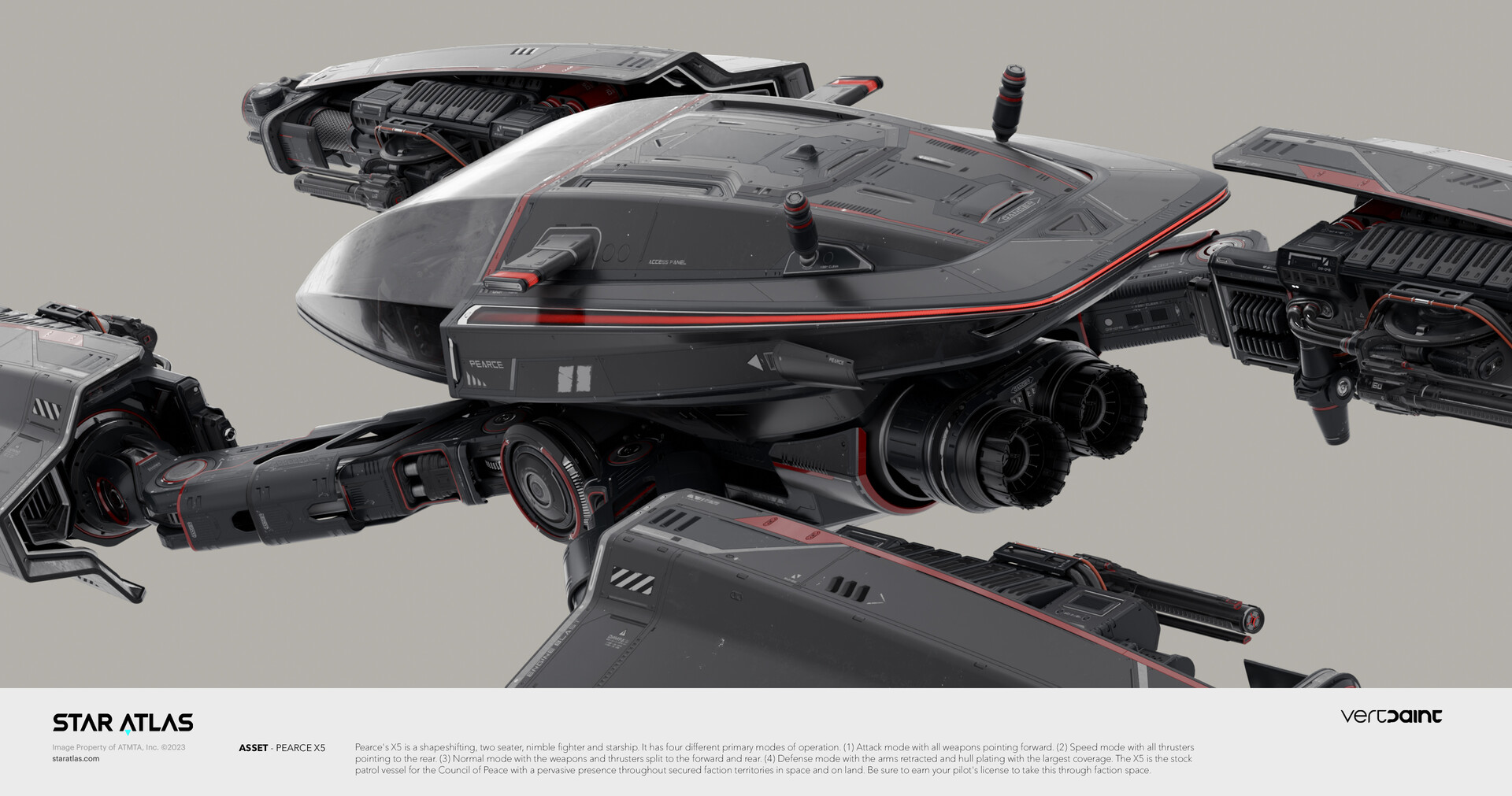 Vertpaint Studios - Star Atlas - Pearce X5 (Exterior)