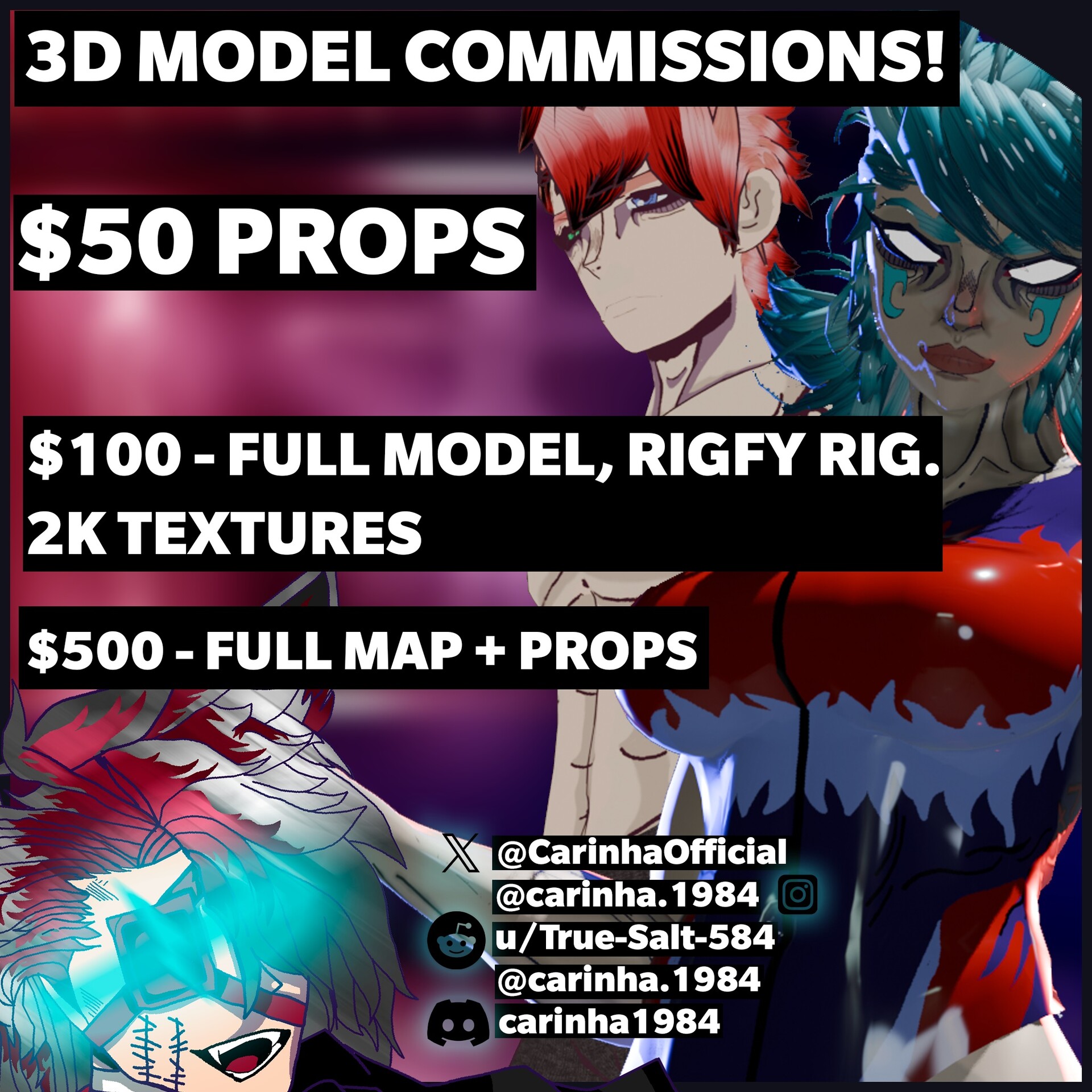 ArtStation - Commissions Sheet for work.