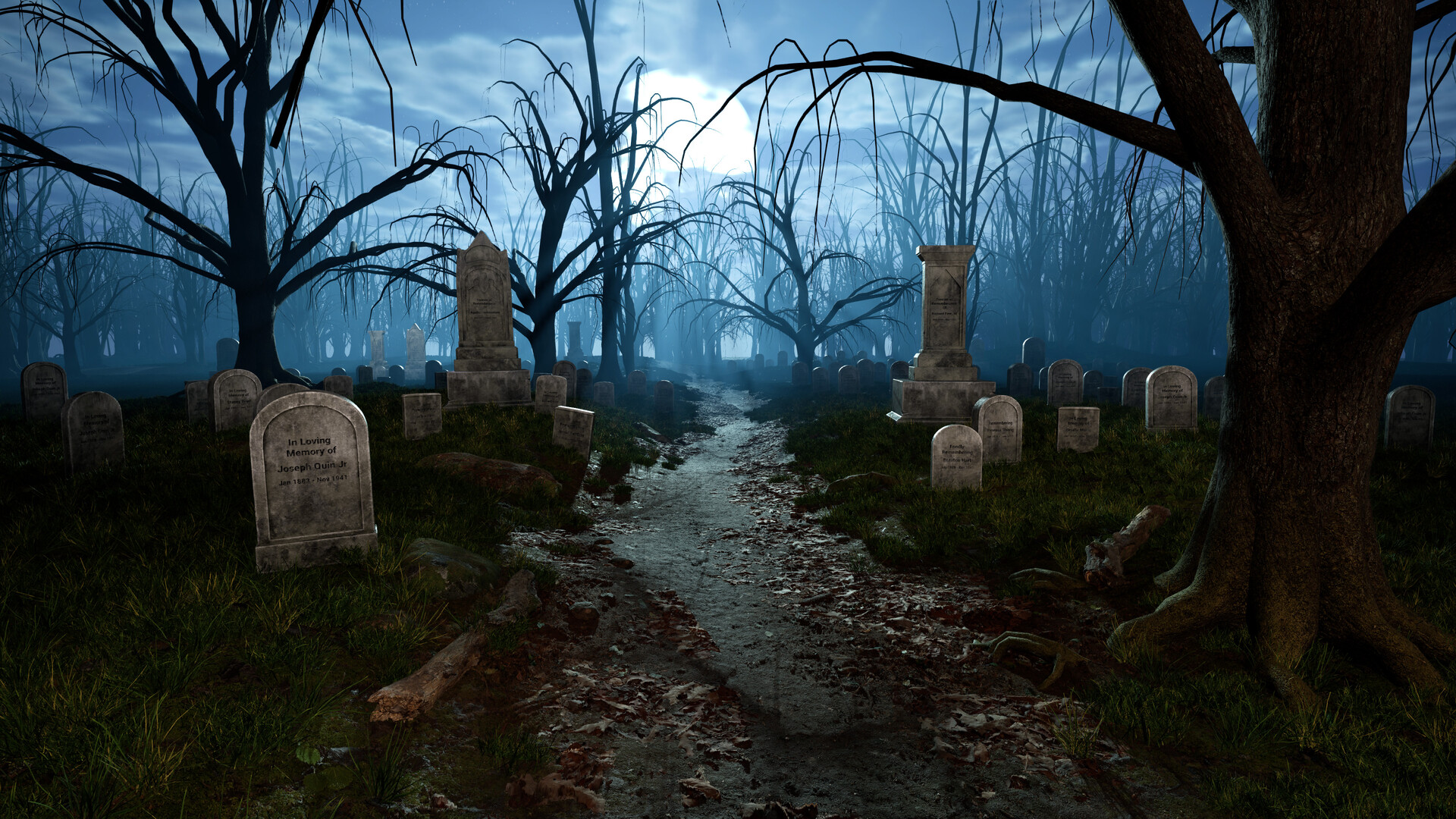 John Waynick: Environment Artist - Halloween Graveyard