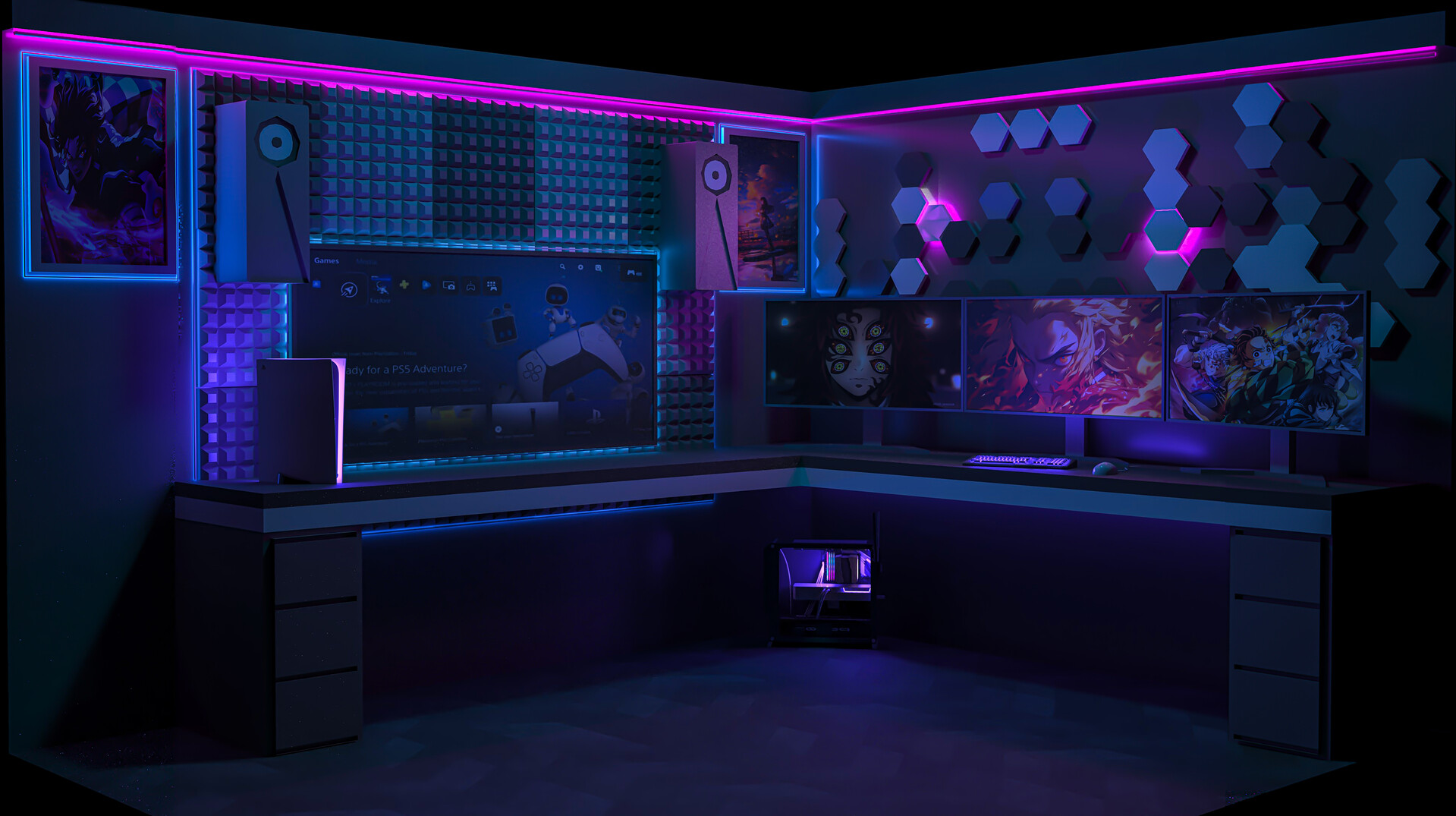 ArtStation - gaming room 3d model