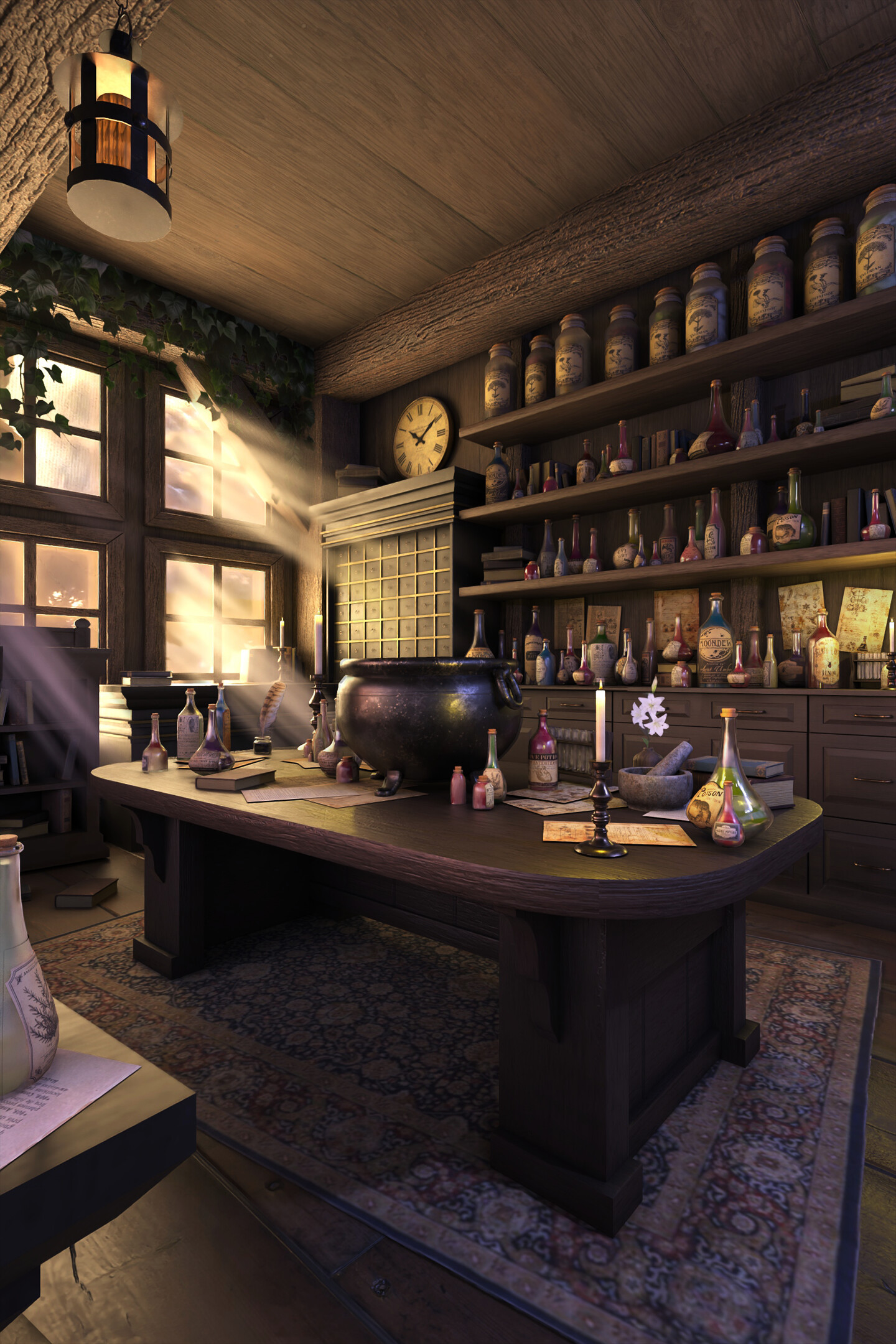 ArtStation - The Mystic's Alcove: Alchemy Lab Diorama