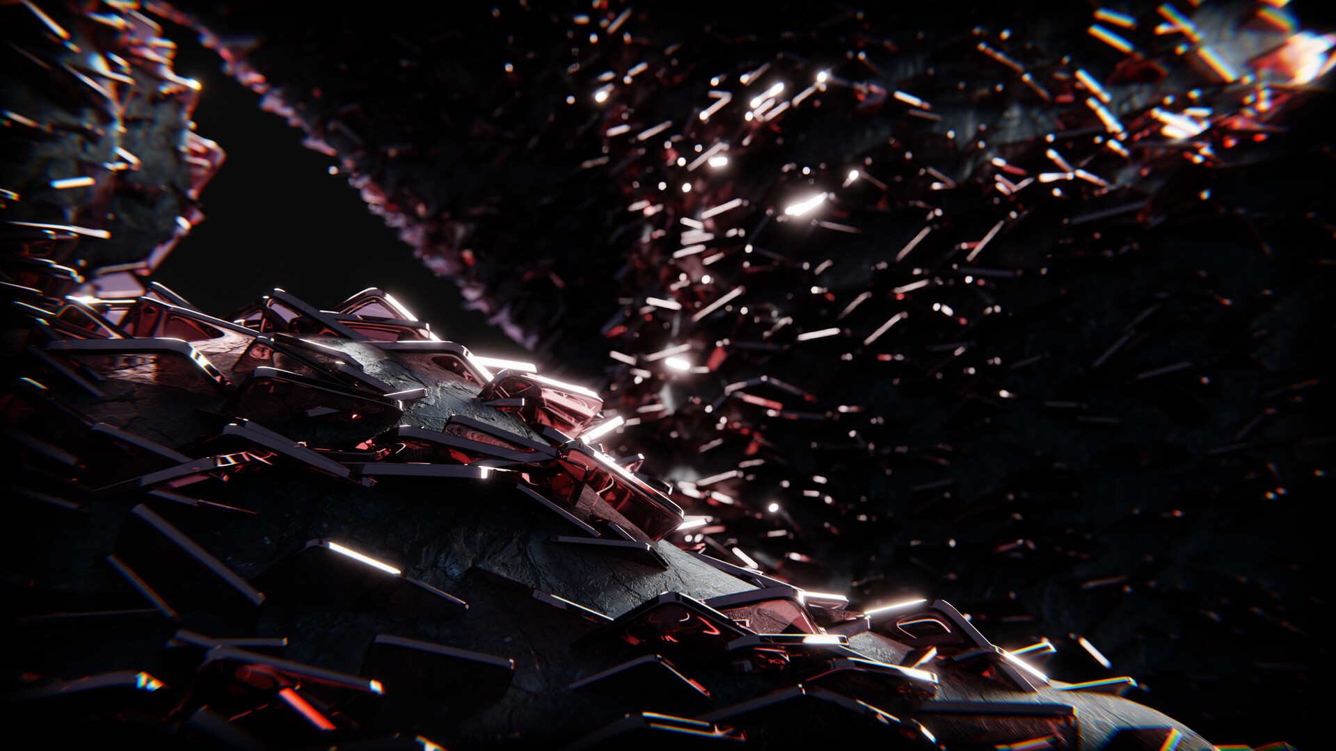 ArtStation - Abstract Crystal Rock-Blender Practise