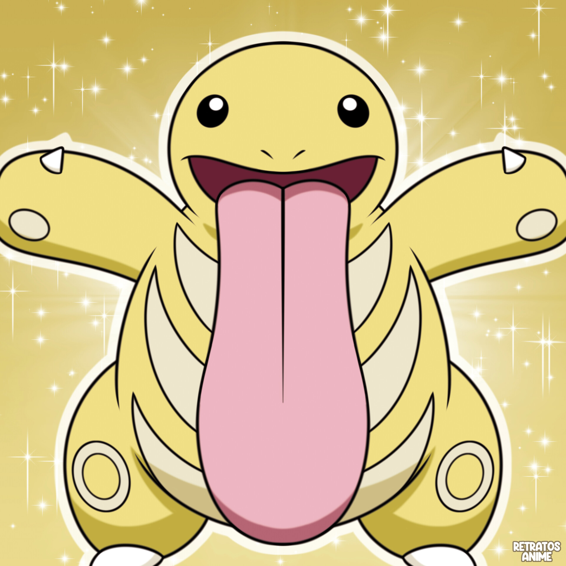 Retratosanime - Lickitung Shiny, Pokémon