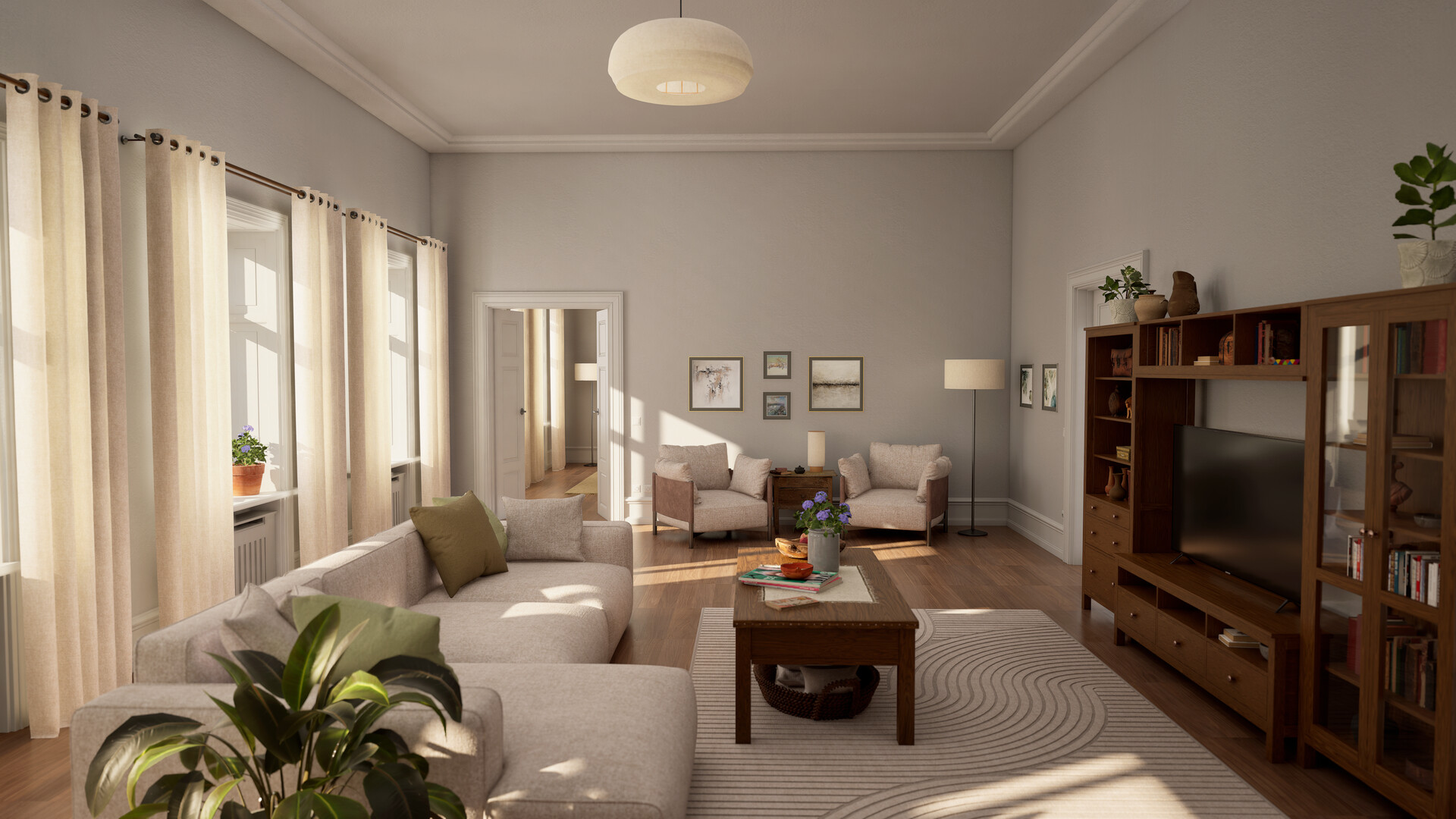 Simon Murray - Living Room Lighting Study – Natural & Artificial Light
