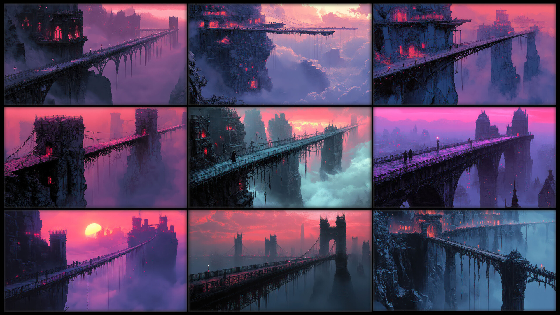 Ferial Concept - 🔹210 Ghosts Bridge - Anime Concept Reference Image ...