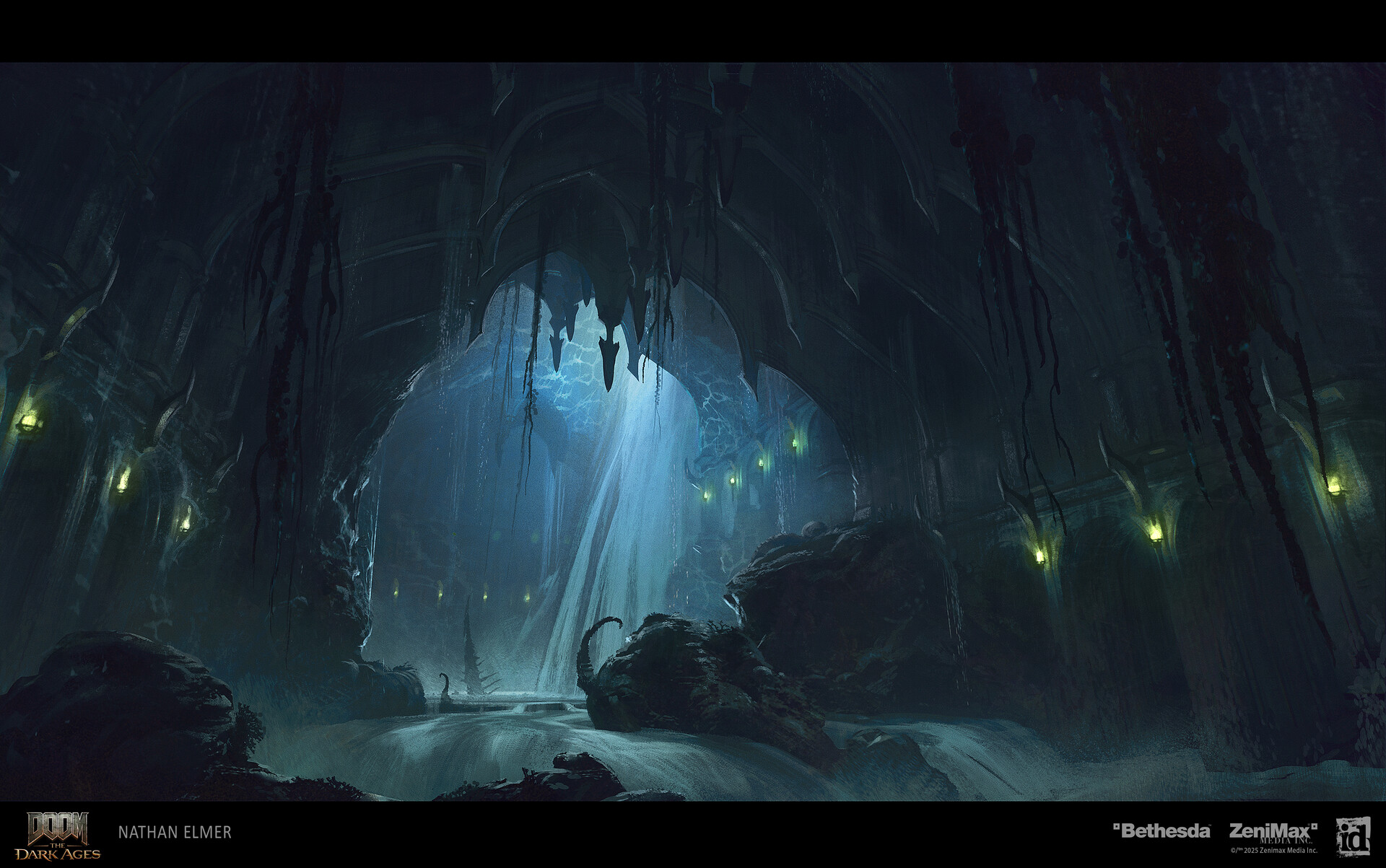 dark cavern art
