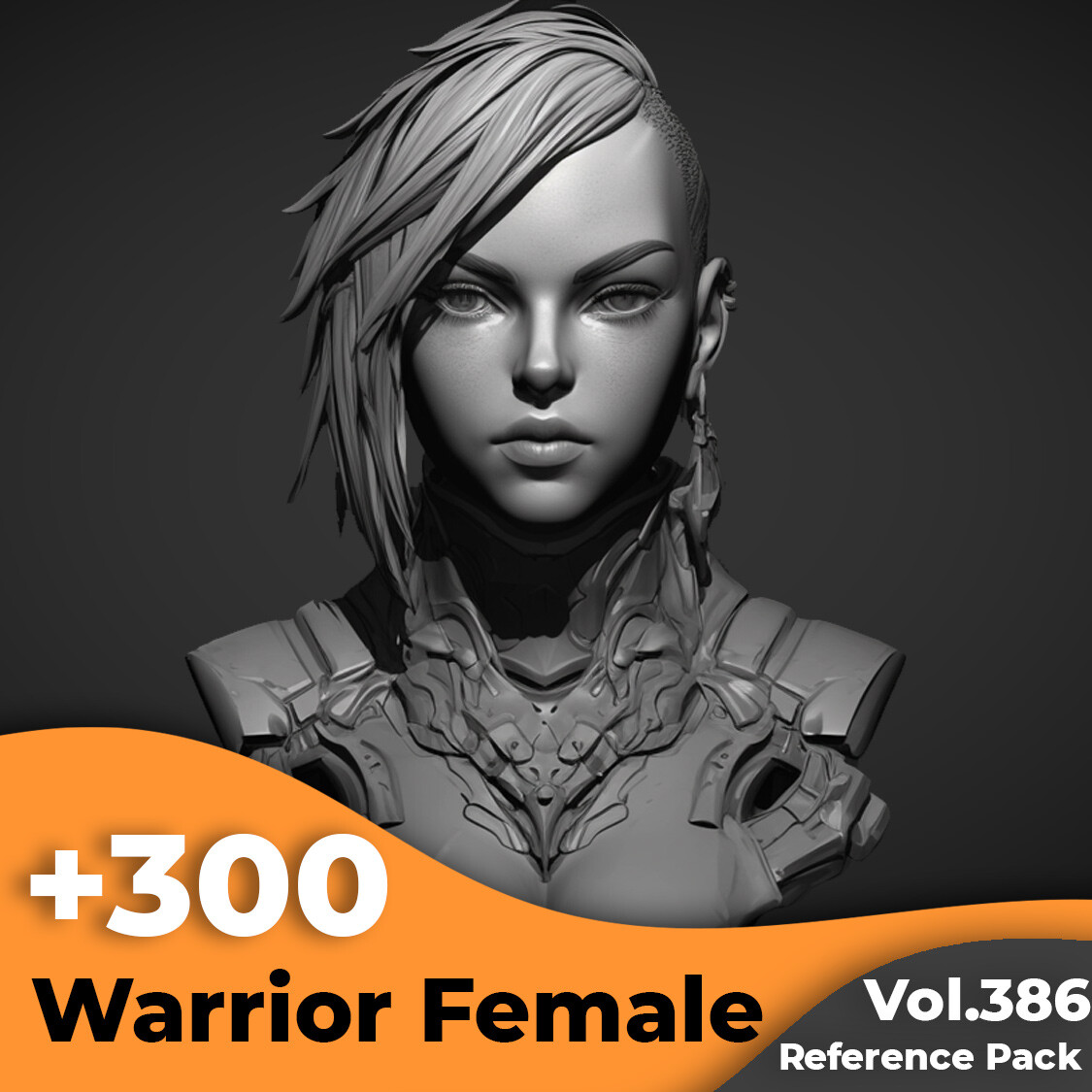 3D Head Sculpt References in 4K - Tika Art - +300 Warrior Female Head ...