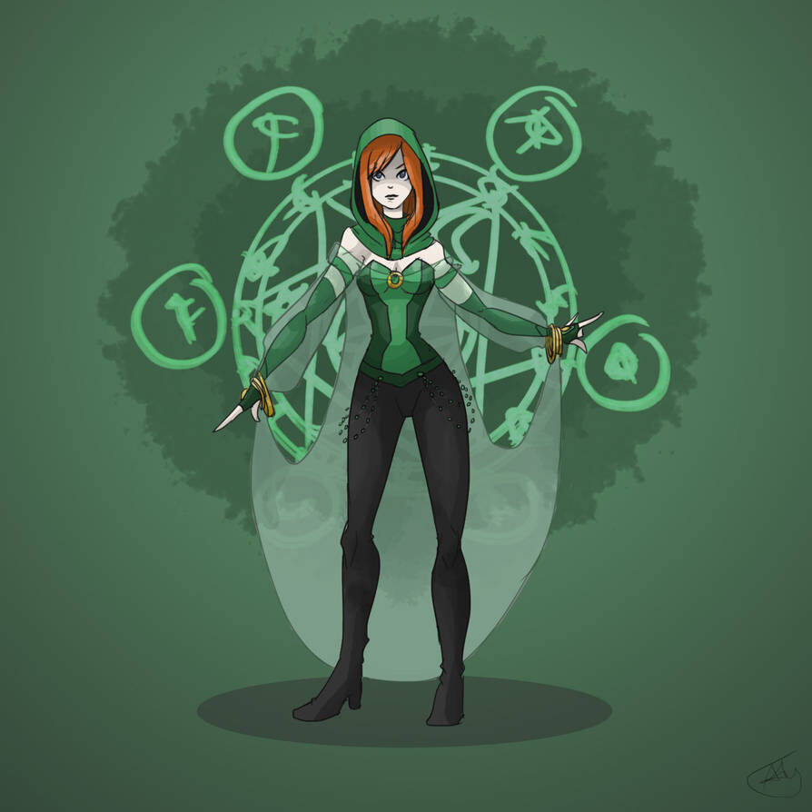 ArtStation - Old 2D Art of Enchantress June Moone