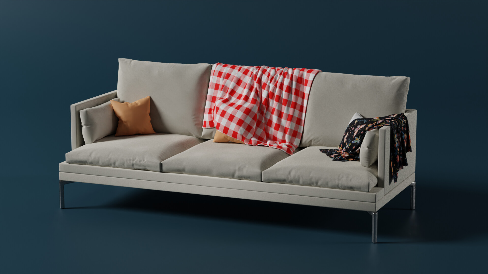ArtStation - Stylized 3D Couch with Fabric Details – Blender Model