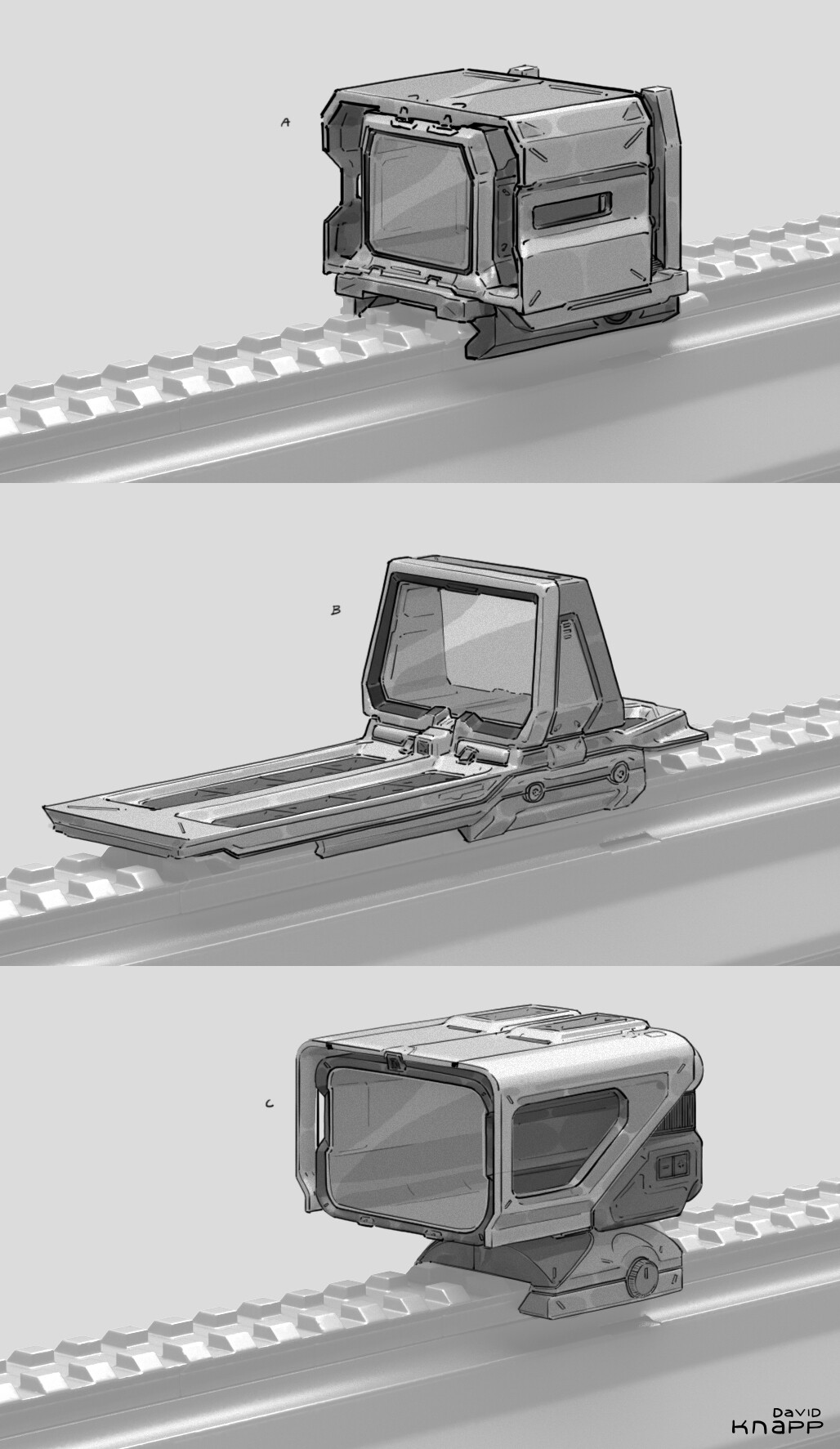 David Knapp Design - PDW Bullpup Sketches