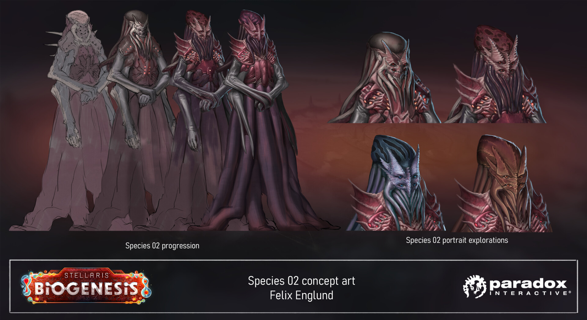 Felix Englund - Stellaris: Biogenesis, Species concept art