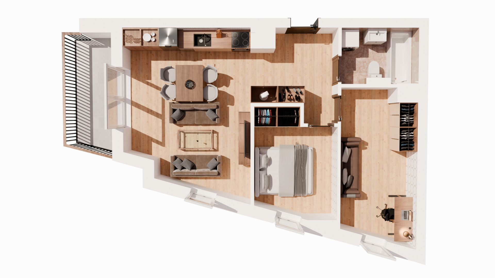 MHV - Cross section flat archviz