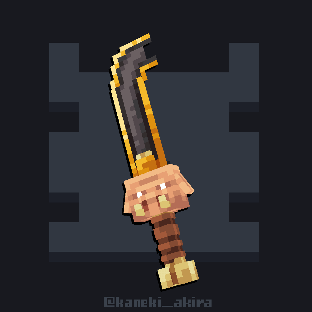 Kaneki Akira - Minecraft Mobs Sword - Piglin Sword
